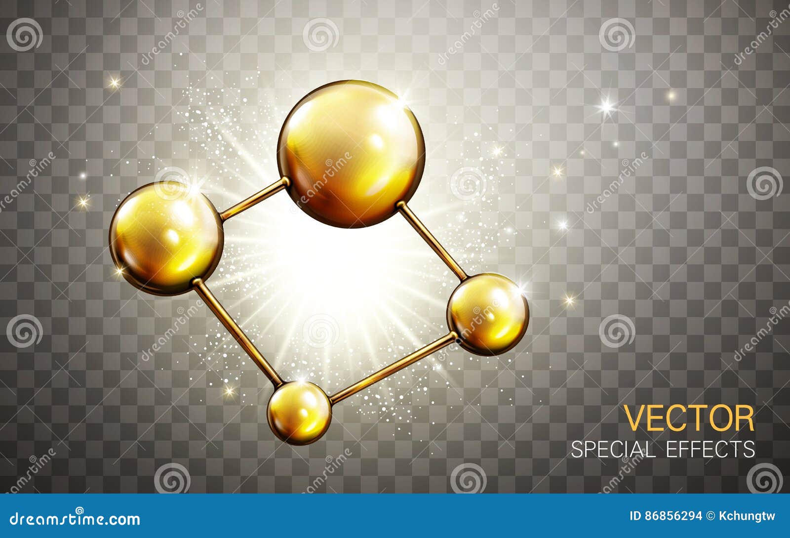 3d Gold Atom