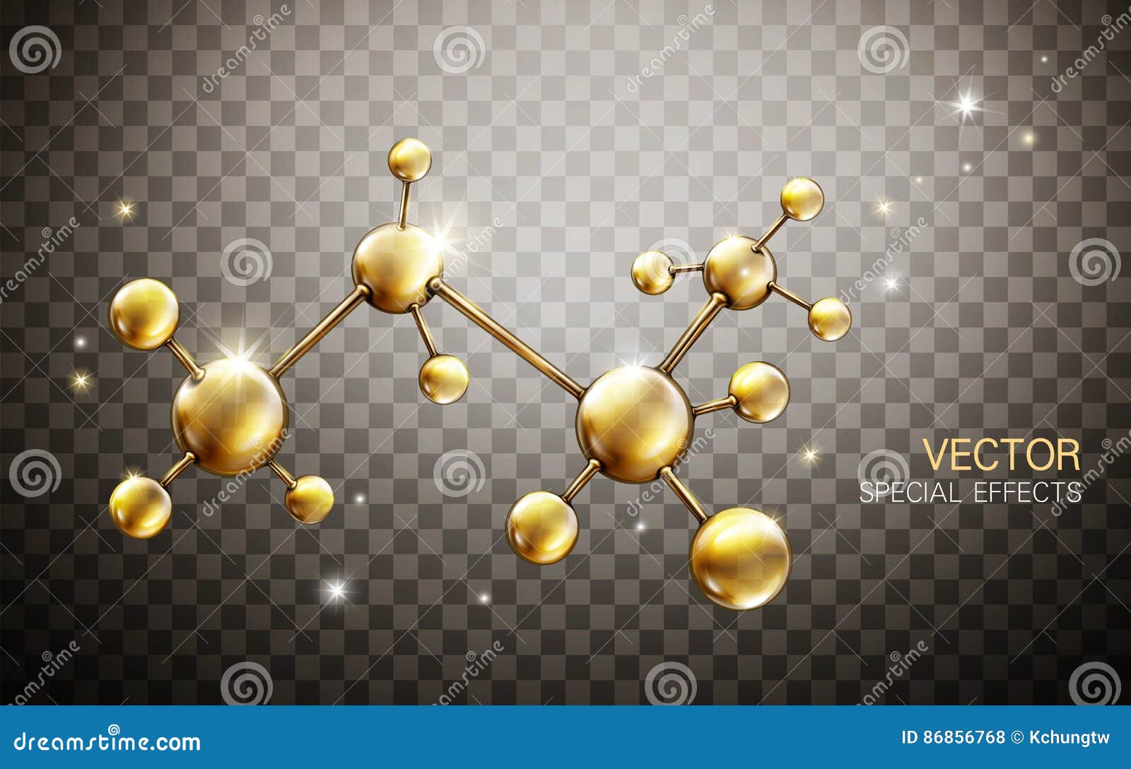 Golden atom model stock vector. Illustration of elements - 86856768