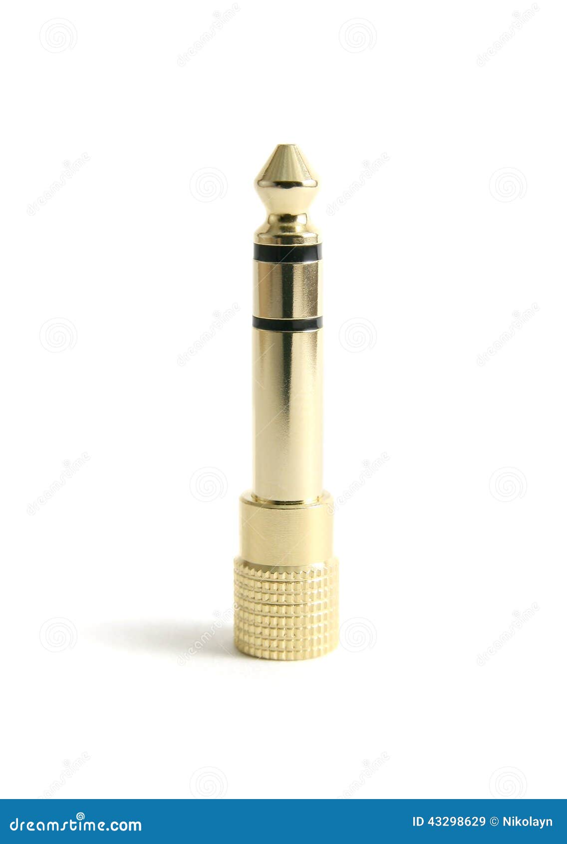 Golden audio jack stock image. Image of audio, isolated - 43298629