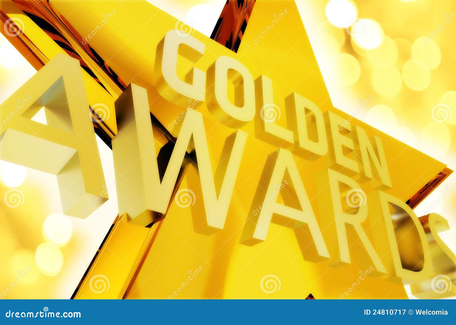 Golden Awards. Realistic Trophy Cup, Contest Prize 3D Design, Sport ...