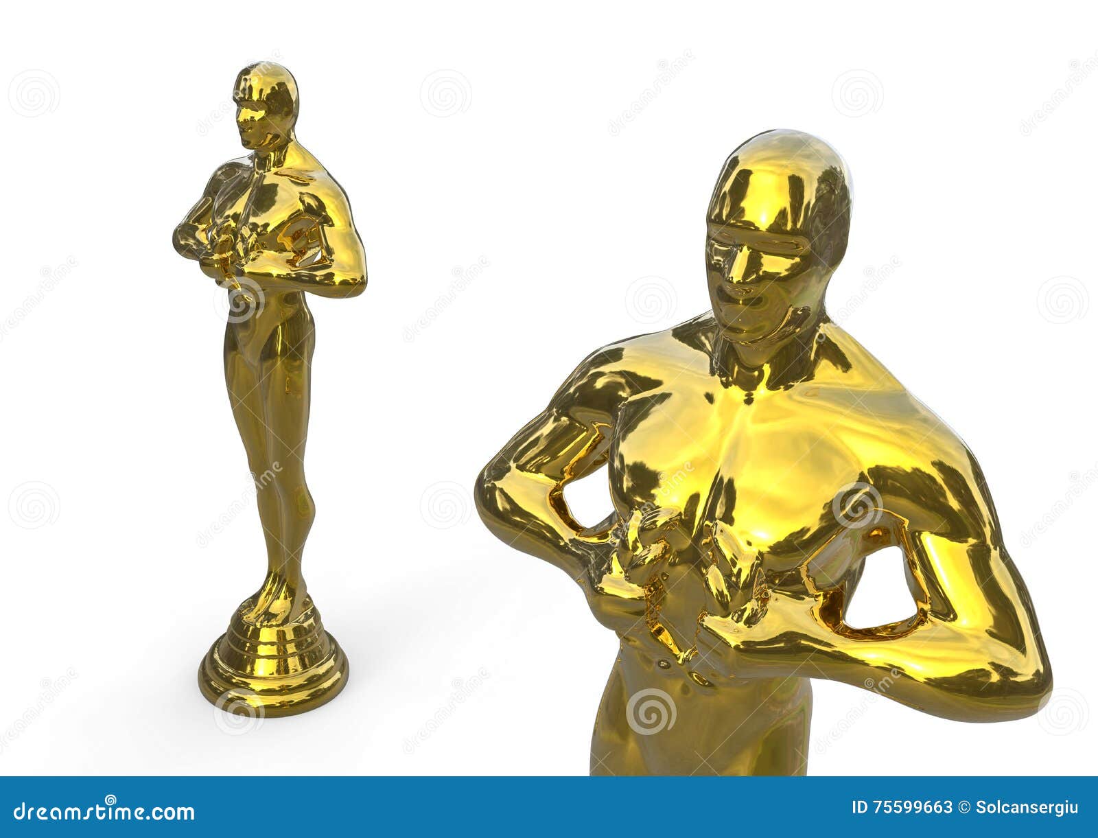 Golden Awards. Realistic Trophy Cup, Contest Prize 3D Design, Sport ...