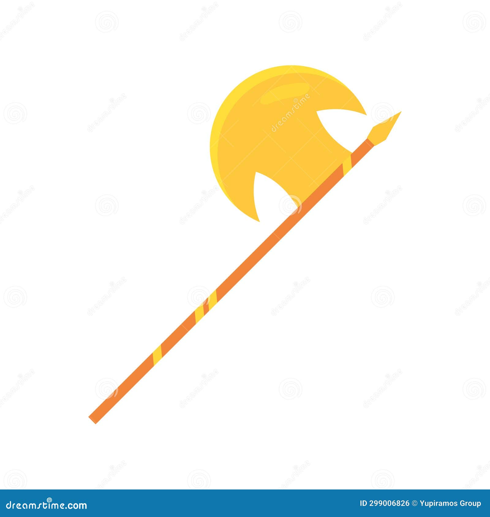 Golden axe illustration stock illustration. Illustration of handle ...