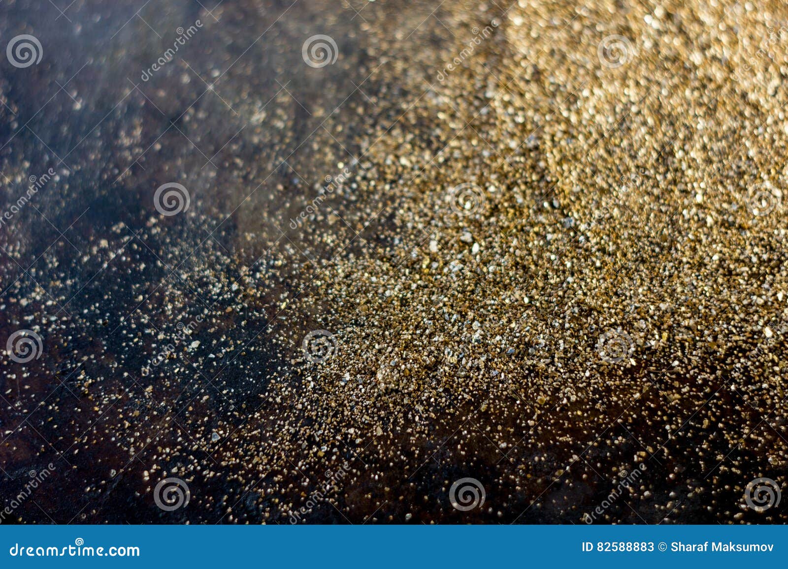 Golden Background - Dust of Gold Over Black Background. Stock Image ...