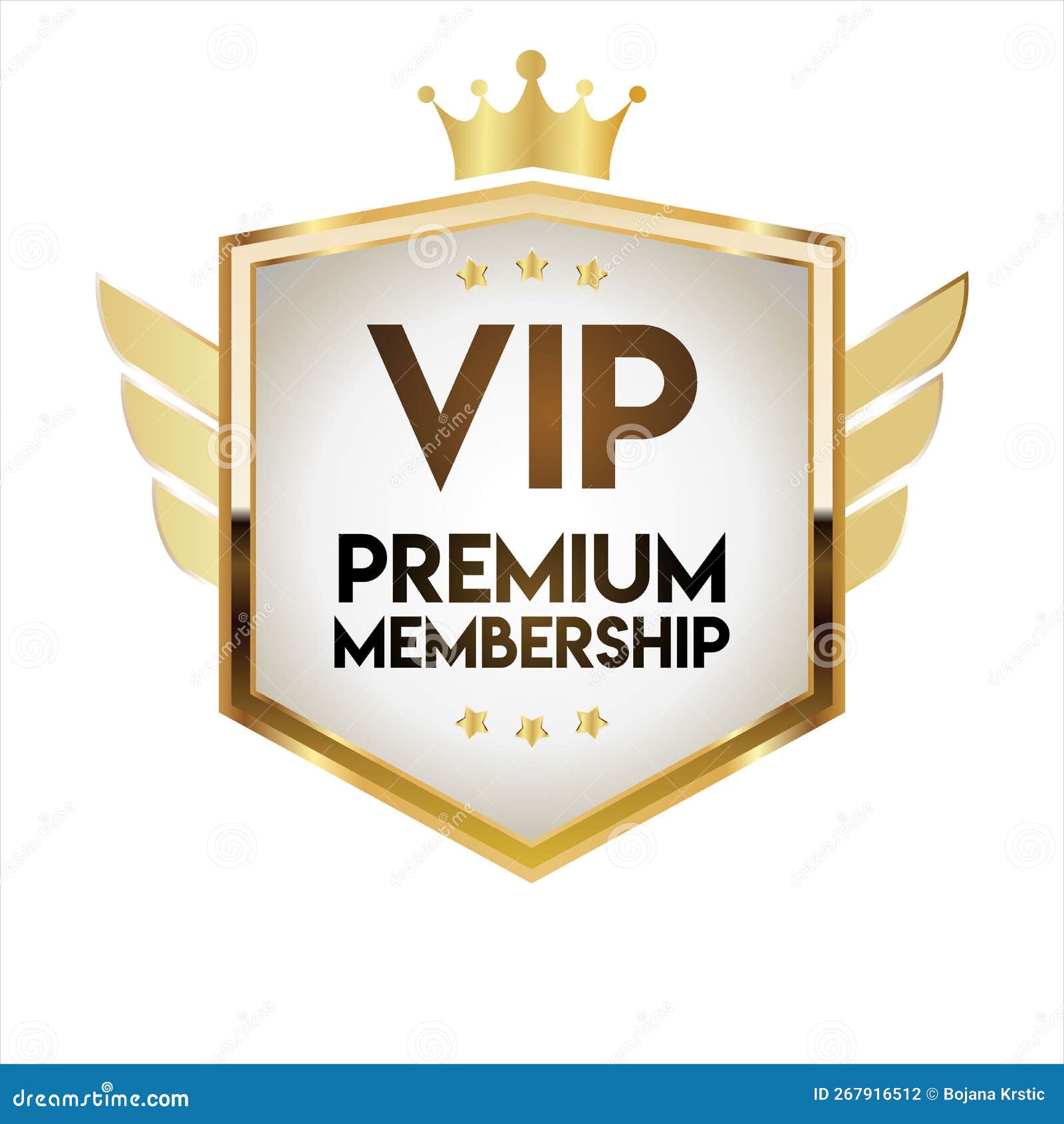 Golden Badge VIP Golden Member Retro Design Stock Vector - Illustration ...