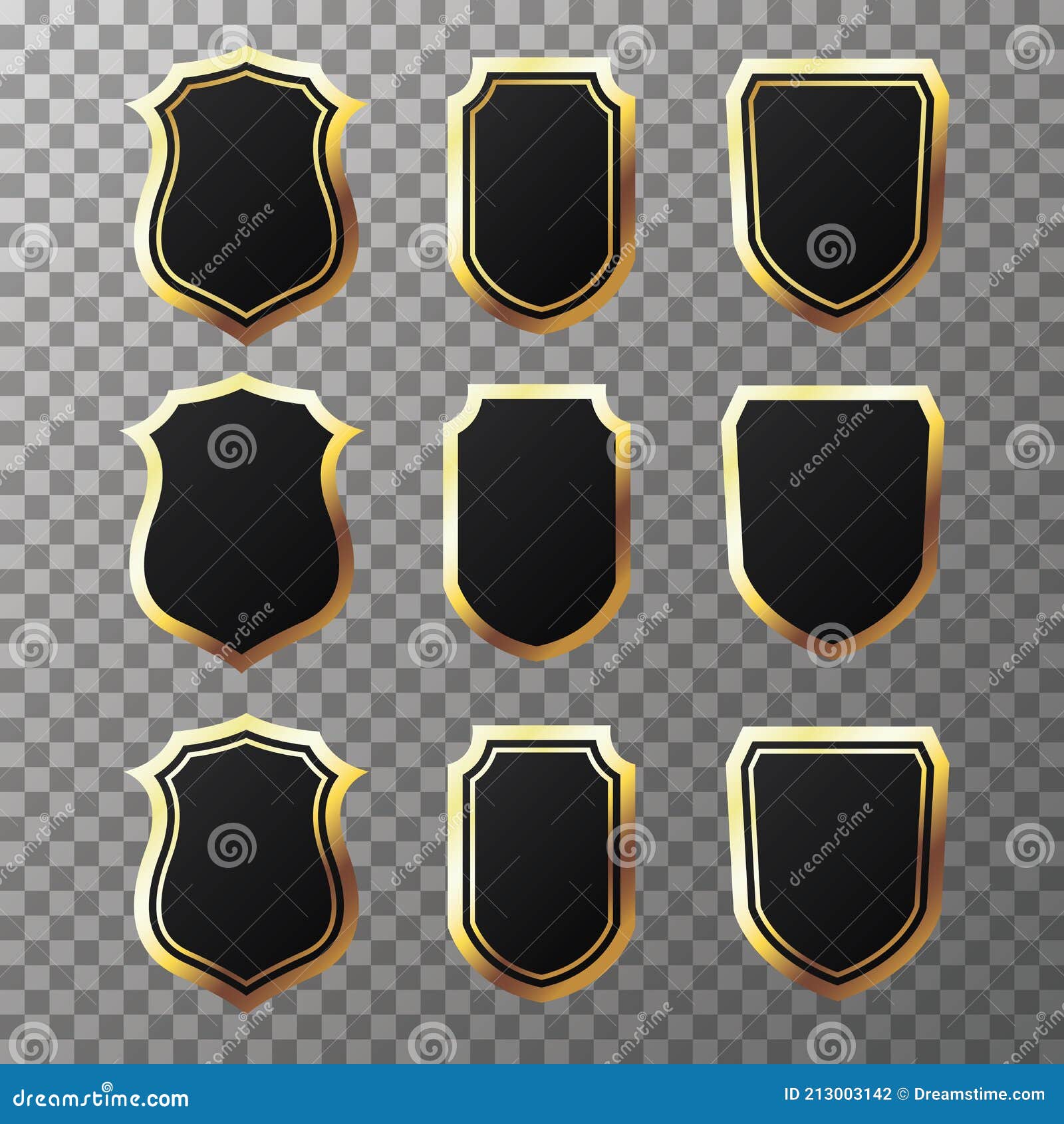 Golden badges vector stock vector. Illustration of certificate - 213003142