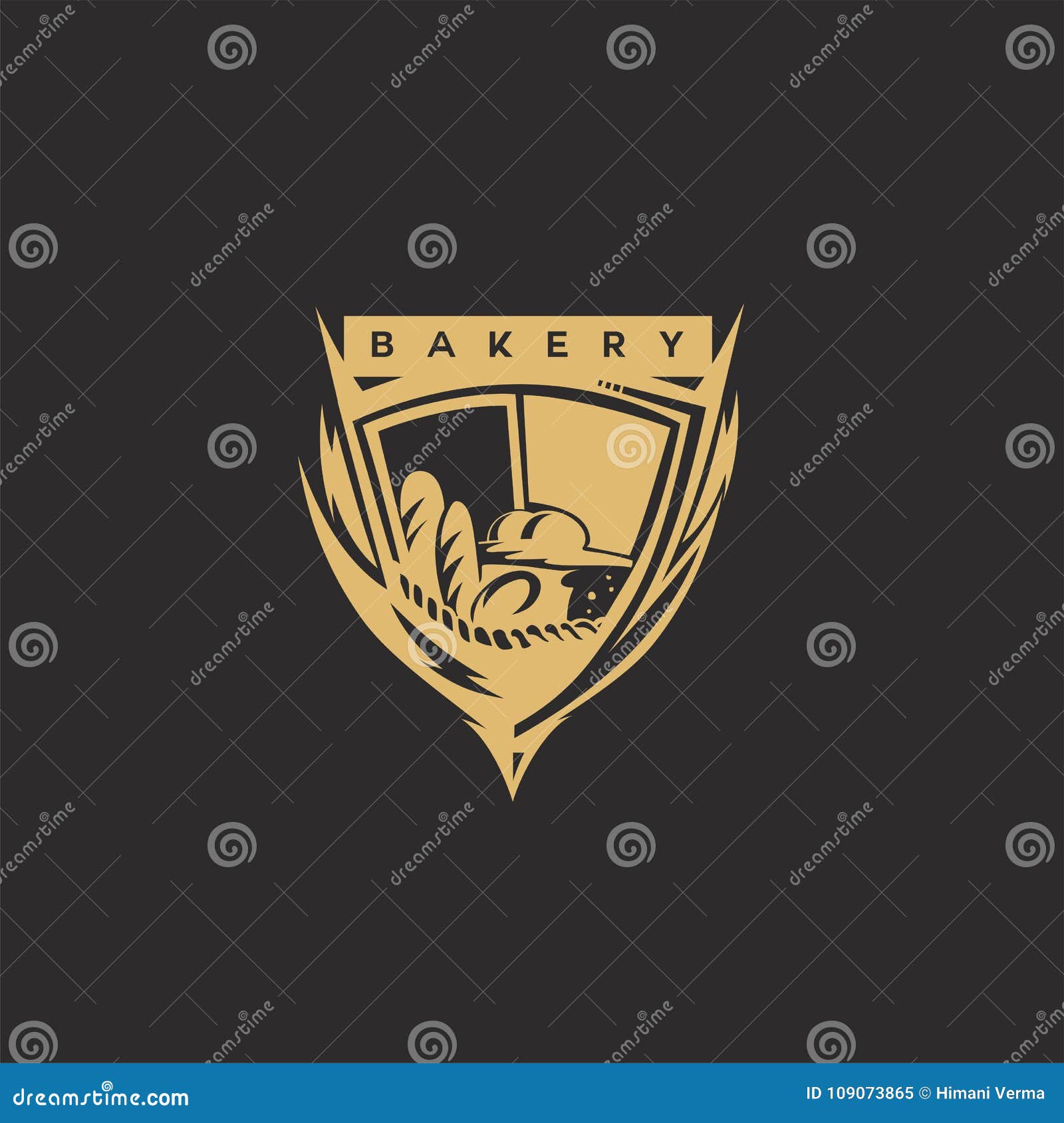 Golden Bakery Logo Applied For Bakeshop Logo Design Inspiration ...