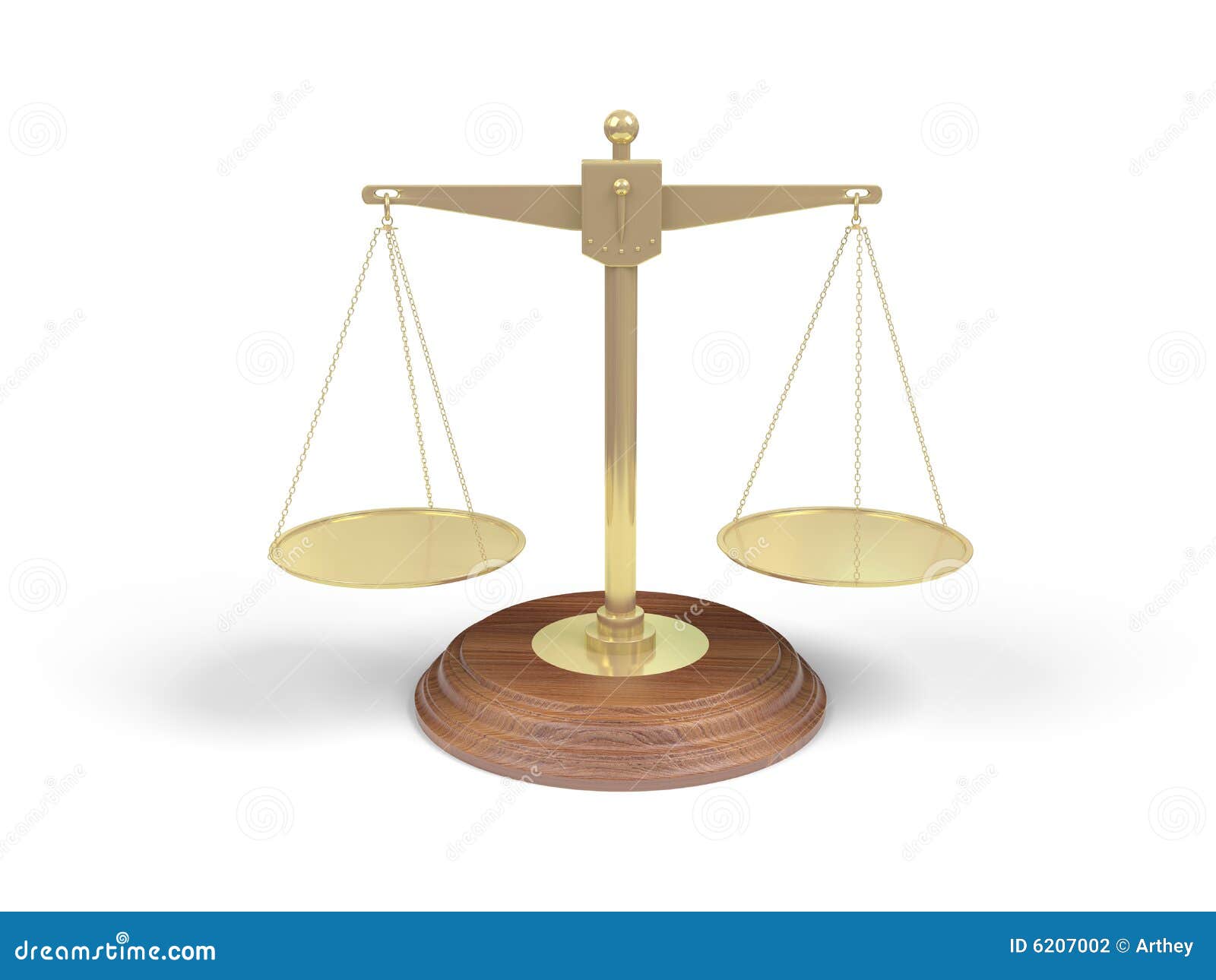 Golden Balance Scale With Two Pans, One Empty And One Filled With Green ...