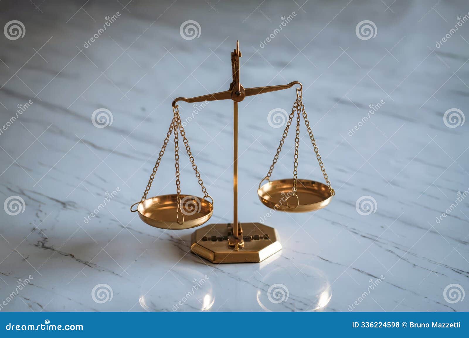 Golden Balance Scale on a Marble Surface, Symbolizing Justice and ...