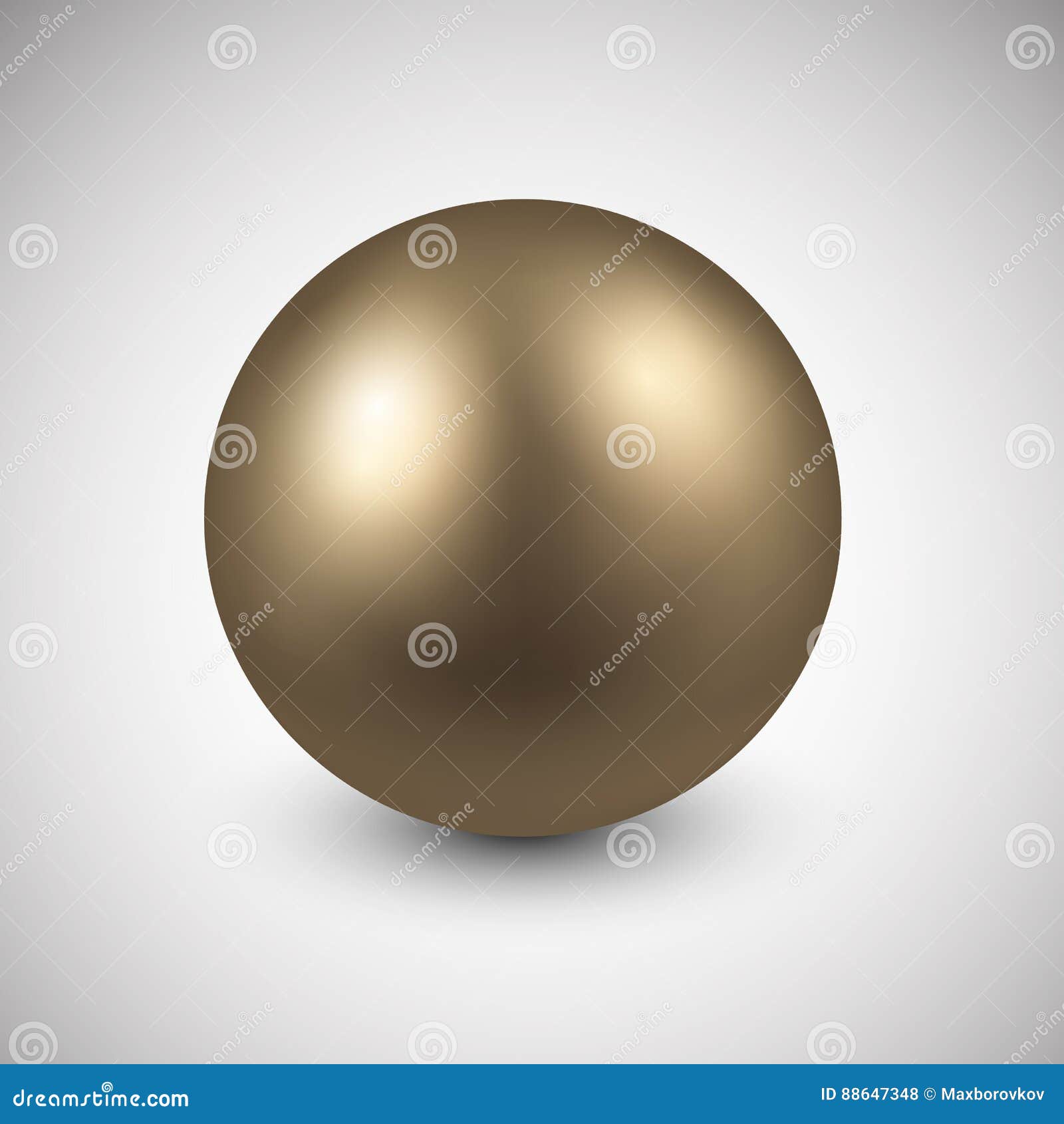 Golden ball. stock vector. Illustration of single, golden - 88647348