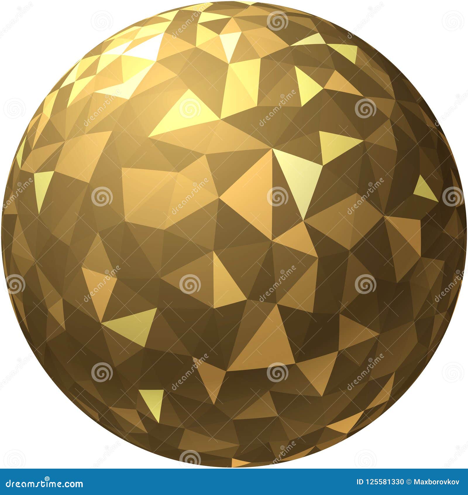 Golden Ball with Geometric Pattern. Stock Vector - Illustration of ...