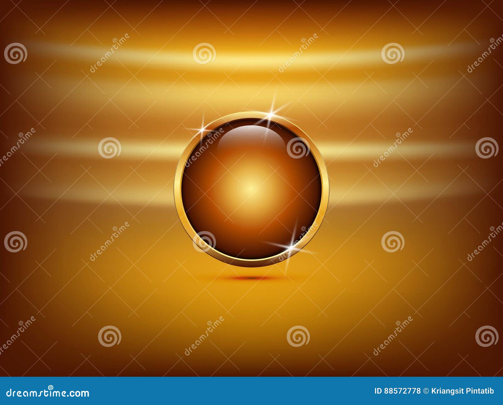 Golden Ball on Gold Background, Vintage Style Stock Vector ...