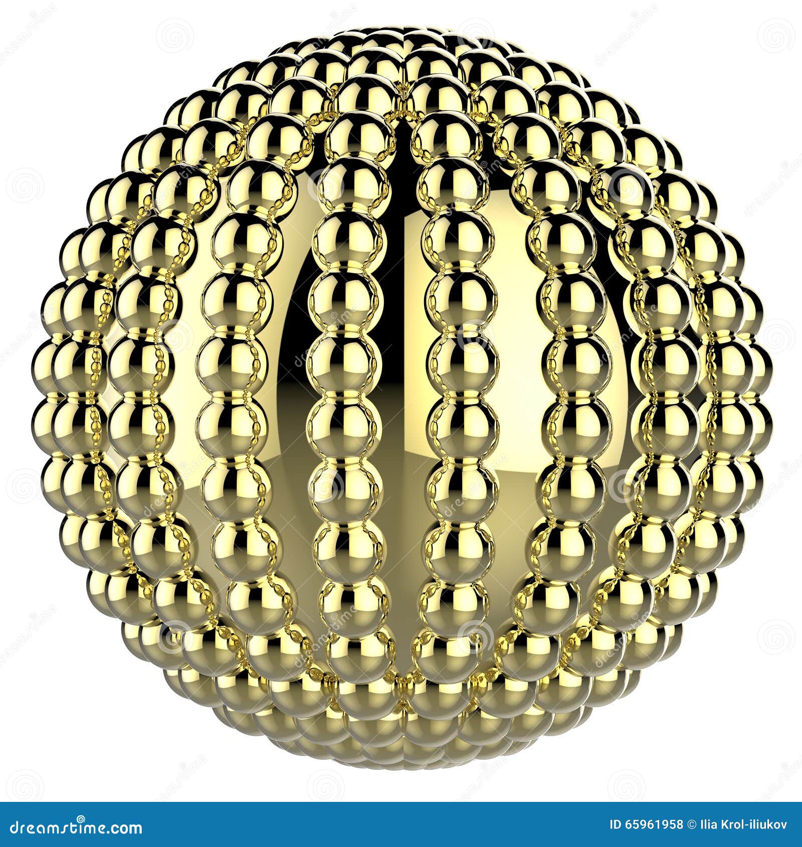 Golden Ball stock illustration. Illustration of abstract - 65961958