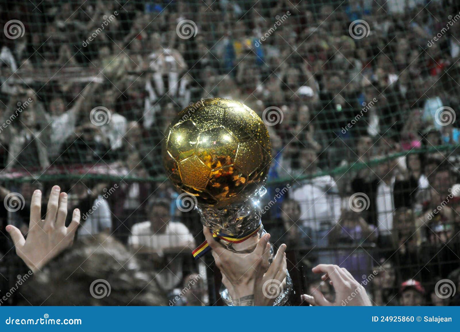 Golden ball trophy editorial image. Image of kicking - 24925860