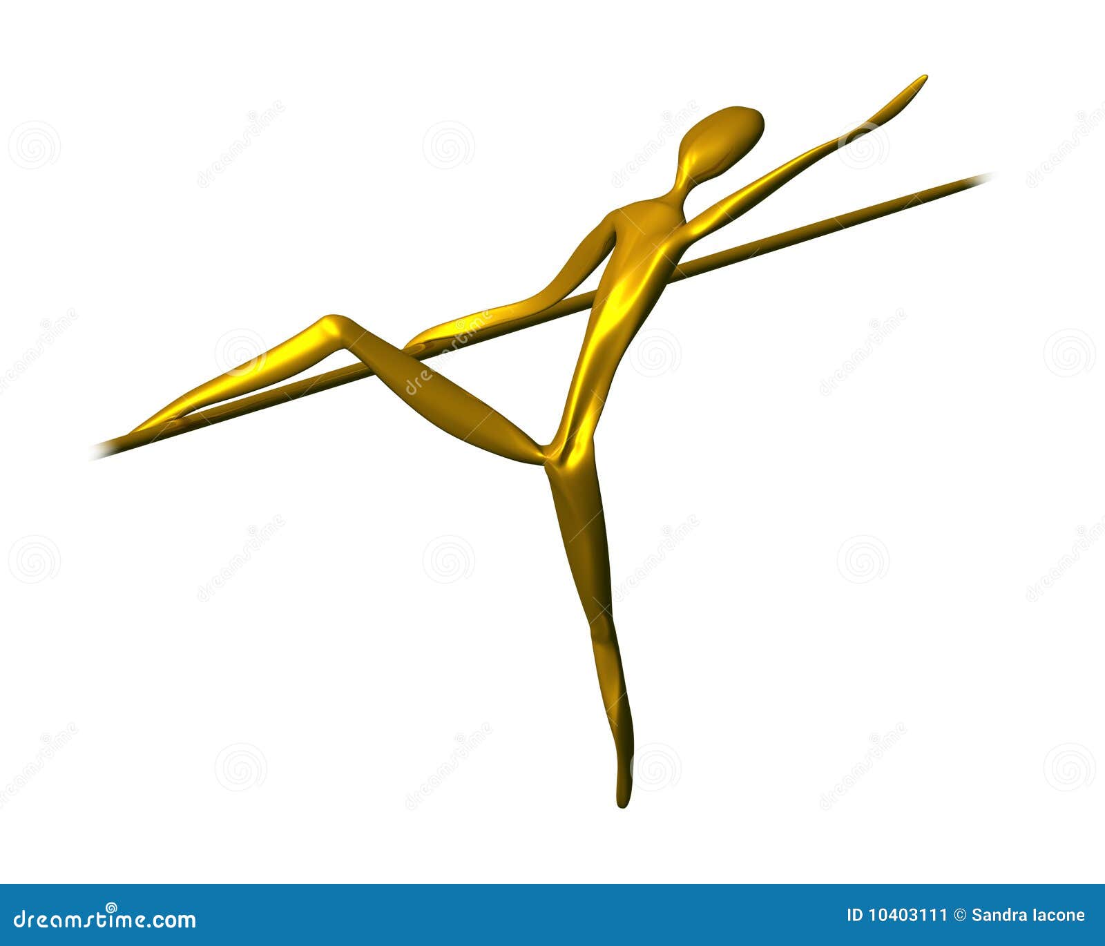 Golden ballet dancer stock illustration. Illustration of ballet - 10403111