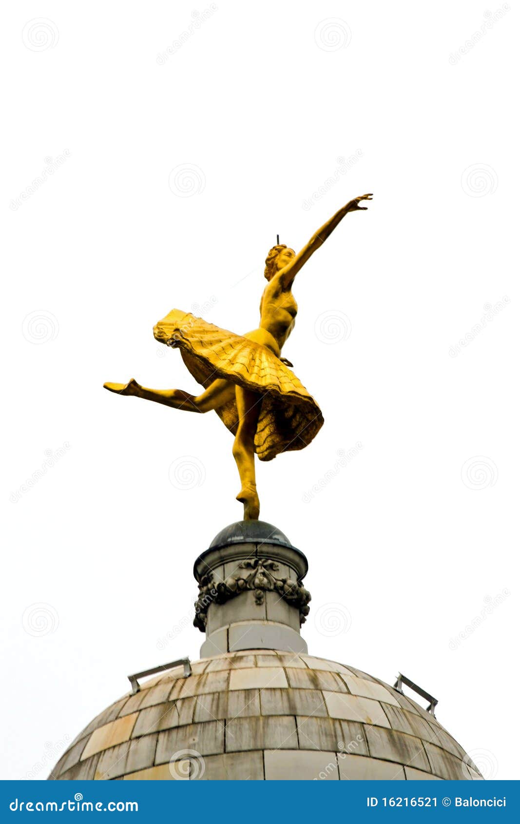 Golden ballet dancer stock image. Image of dancer, ballet - 16216521