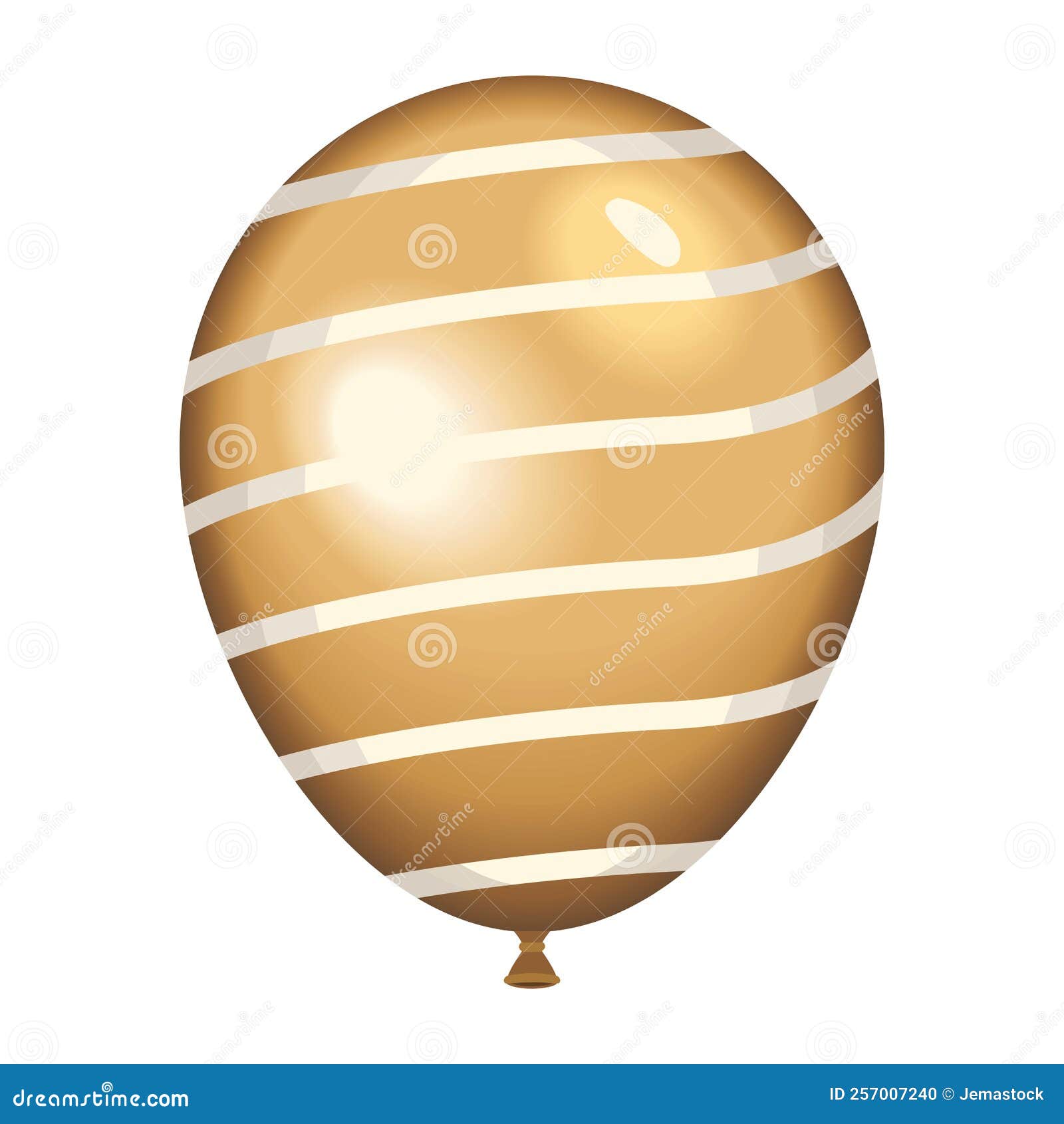 Golden Balloon Helium Floating Stock Vector Illustration Of Birthday