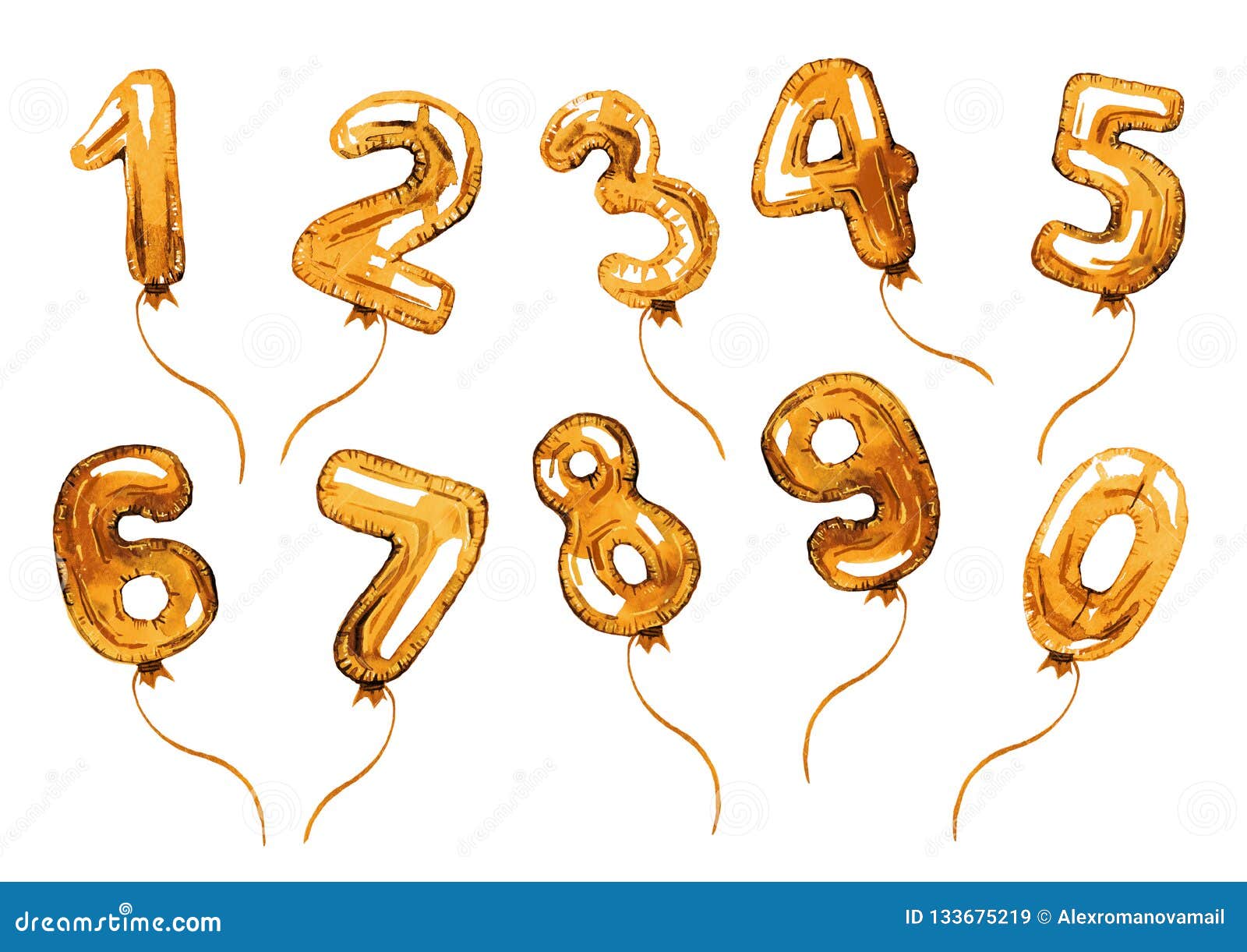 Balloon Numbers Vector Set. | CartoonDealer.com #83345925 Balloon Numbers Vector Set. | CartoonDealer.com #83345925