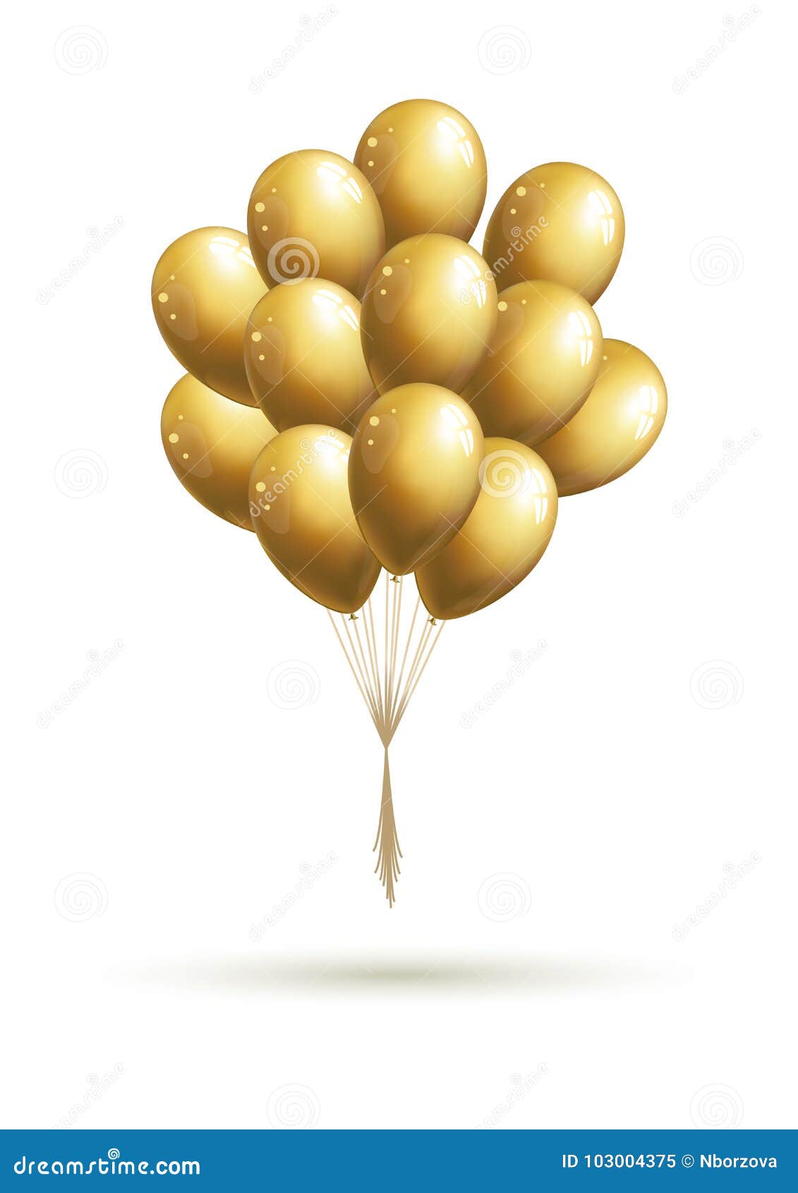 Golden Balloons Stand On Gold Background, Happy Birthday Party Backdrop ...