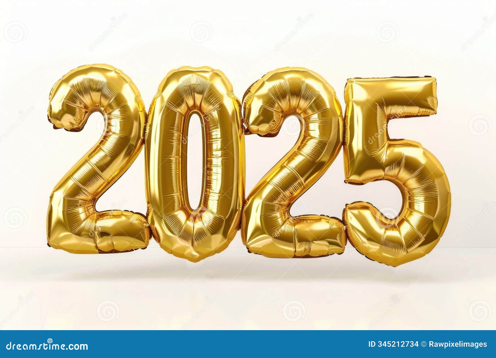 Golden 2025 Balloons Celebration. Stock Illustration - Illustration of ...