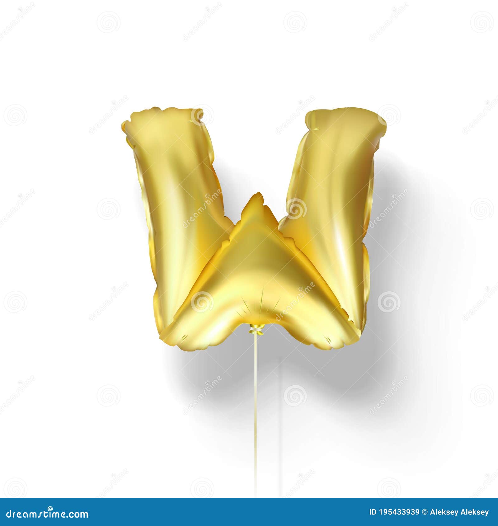 Golden Balloons Letters from Foil. Vector Elements Stock Vector ...