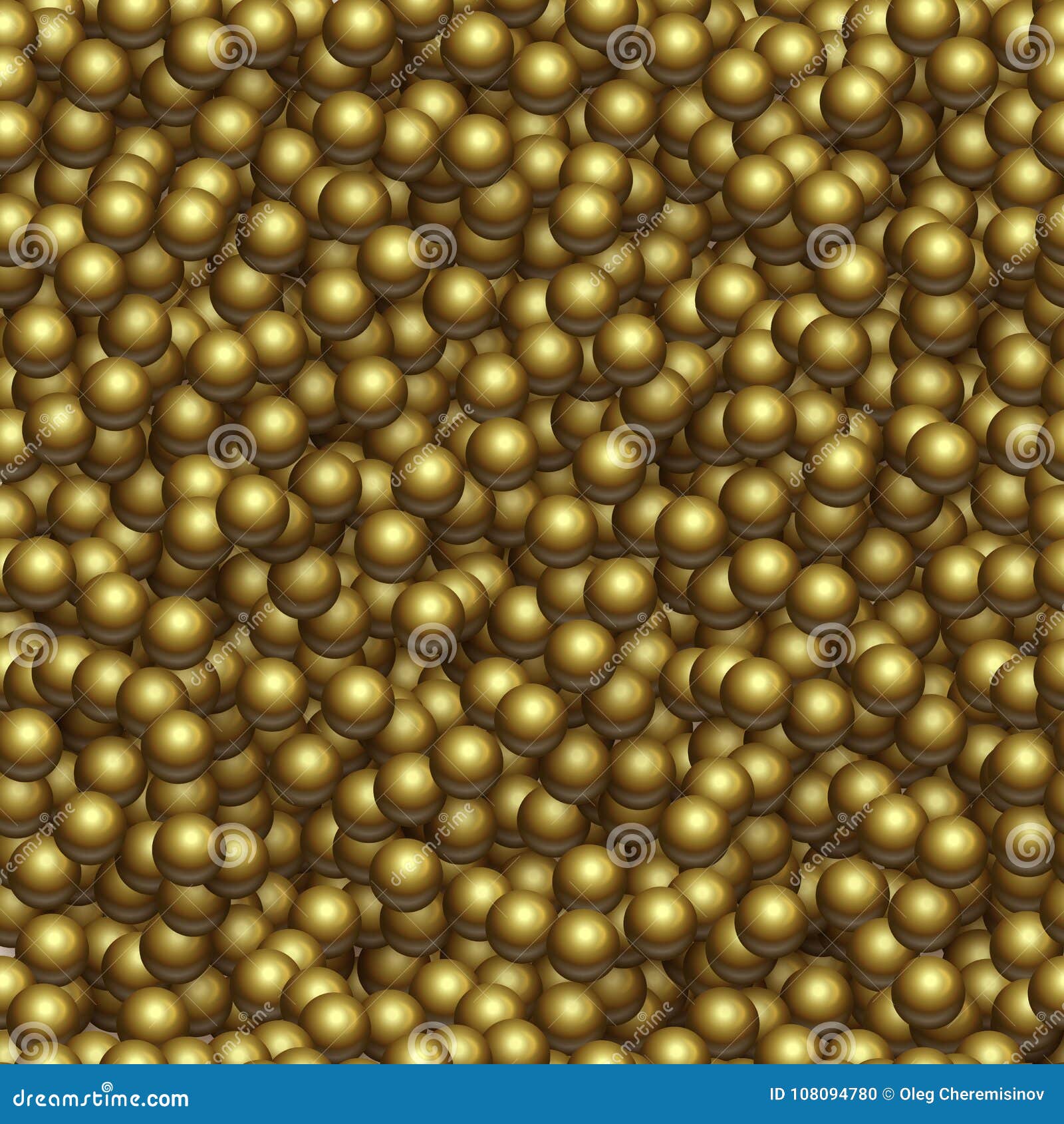 Golden Balls Background. Vector Realistic Golden Ball Texture. Stock ...