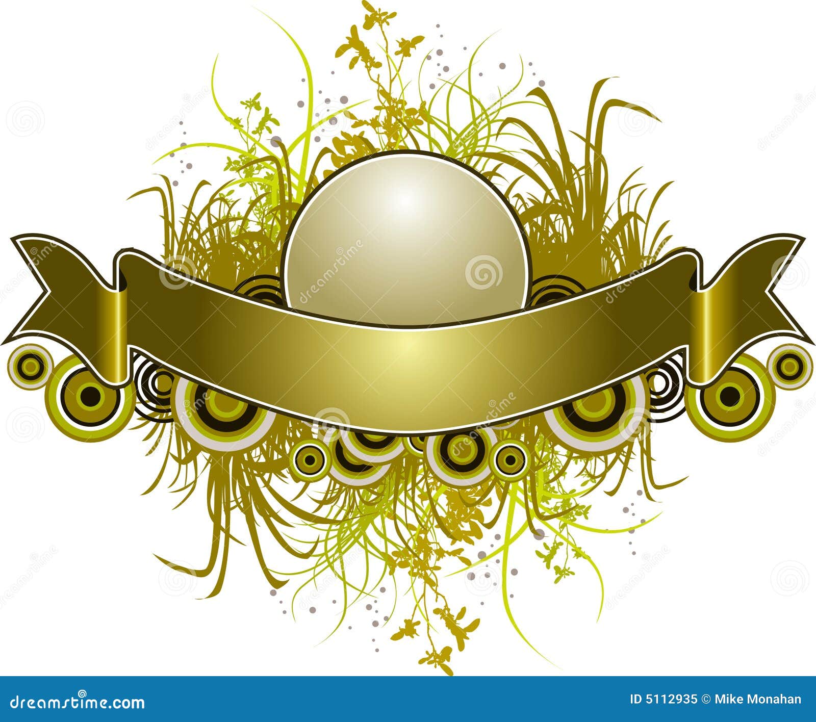 Golden Banner stock vector. Illustration of pattern, artistry - 5112935