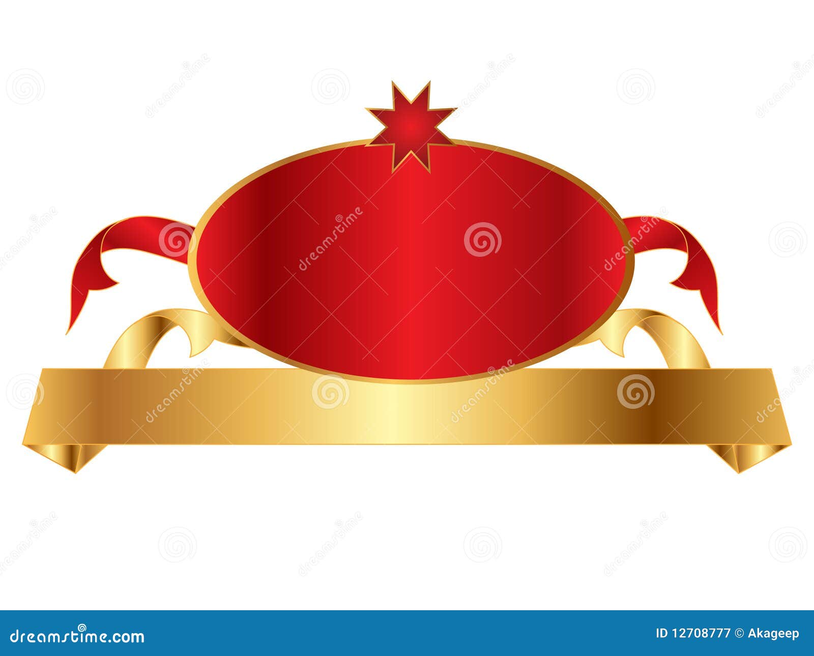 Golden Banner Frame With Shiny Sparcles. Gold Frame With Space For Text ...