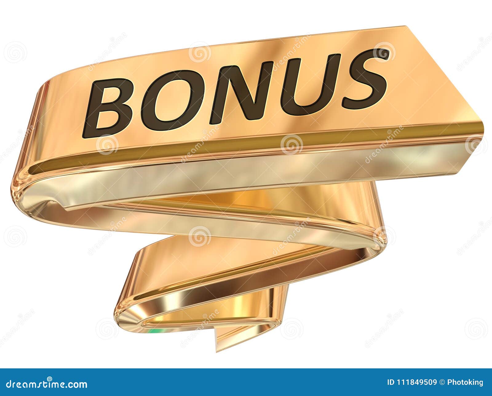 Golden Banner bonus stock illustration. Illustration of flat - 111849509