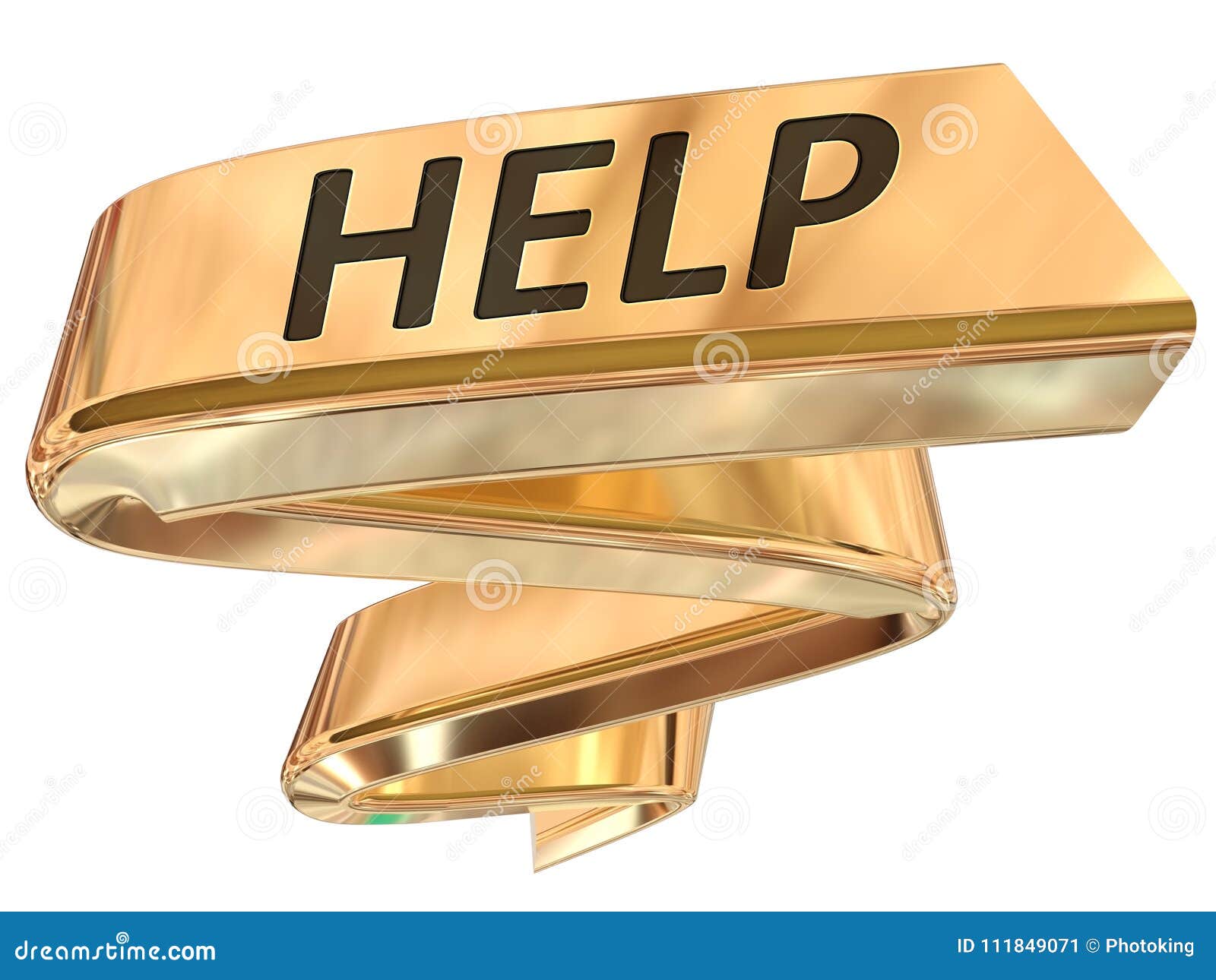 Golden Banner help stock illustration. Illustration of friendship ...