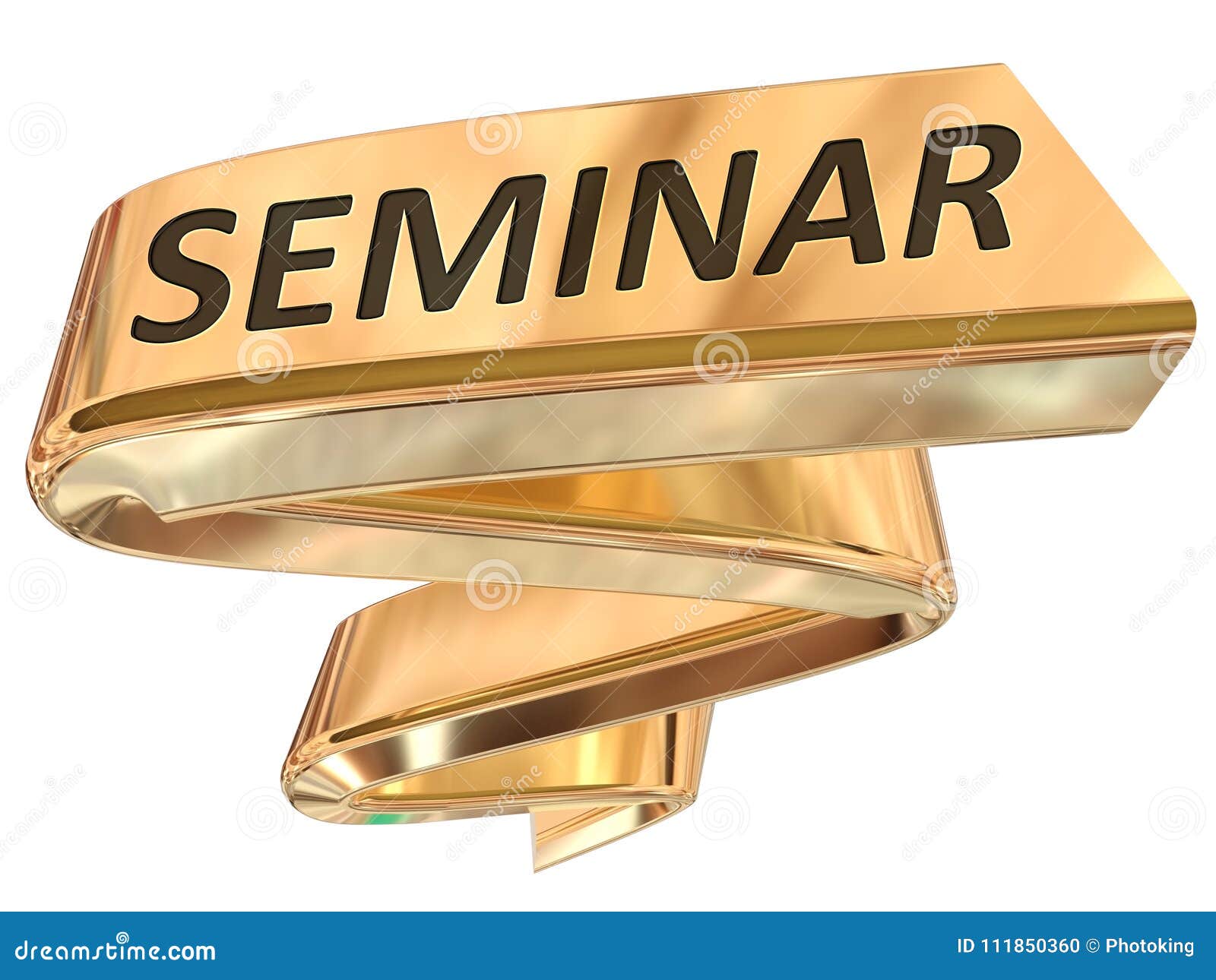Golden Banner seminar stock illustration. Illustration of lecture ...