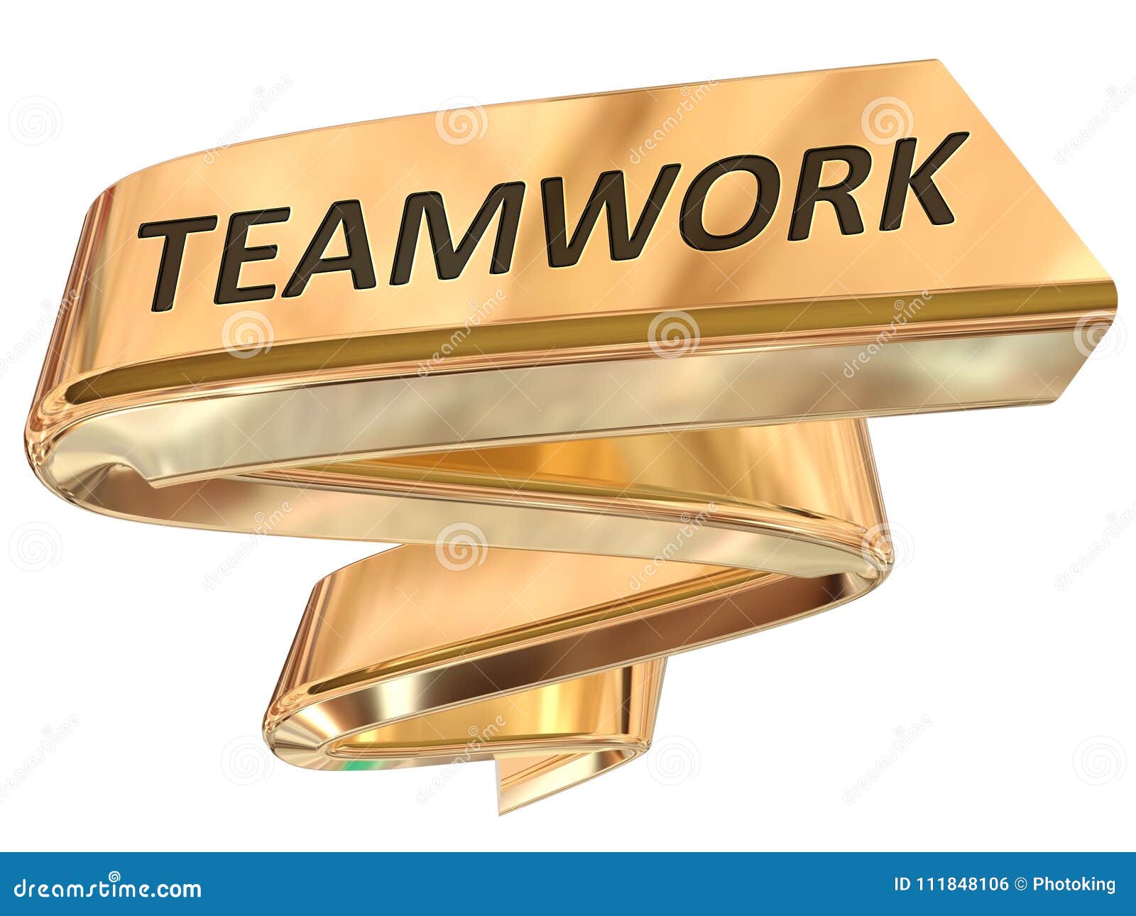 Golden Banner teamwork stock illustration. Illustration of office ...