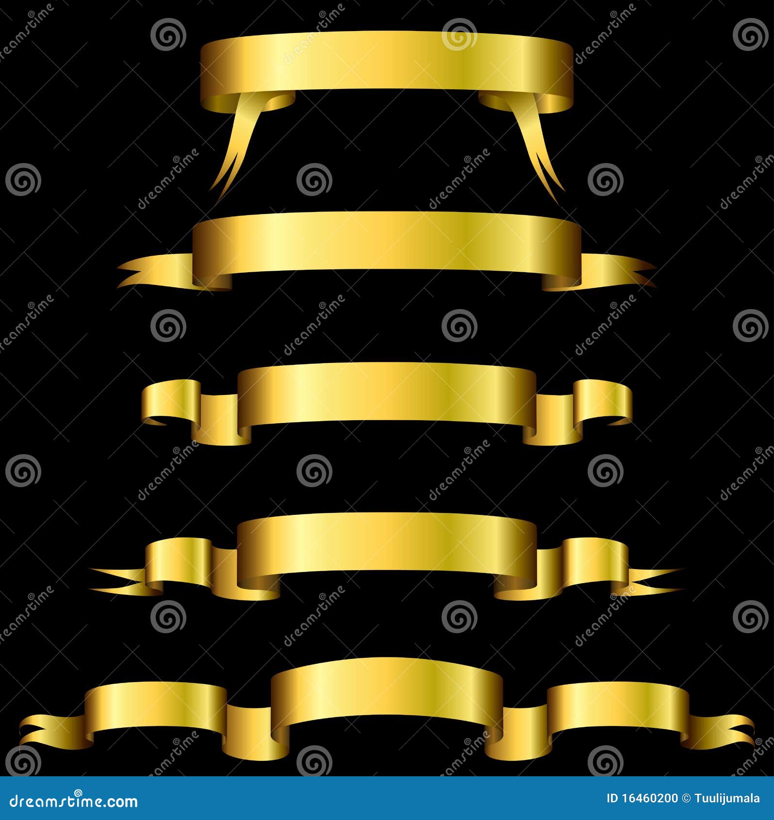 Golden banners stock vector. Illustration of design, antique - 16460200