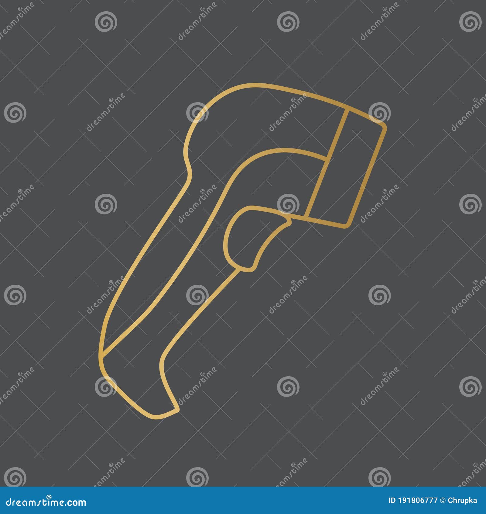 Golden Barcode Scanner Icon Stock Vector - Illustration of black ...