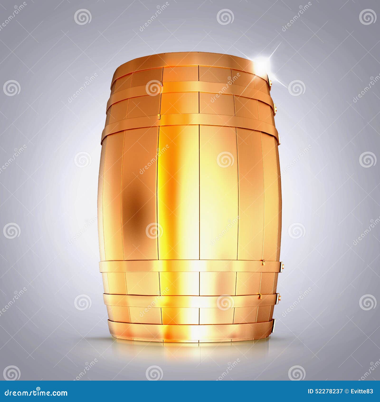 Golden Barrel Isolated On A Black Background. Royalty-Free Stock Image ...