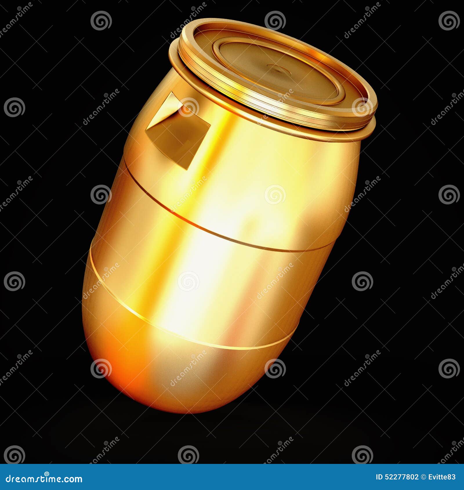 Golden Barrel Isolated On A Black Background. Royalty-Free Stock Image ...