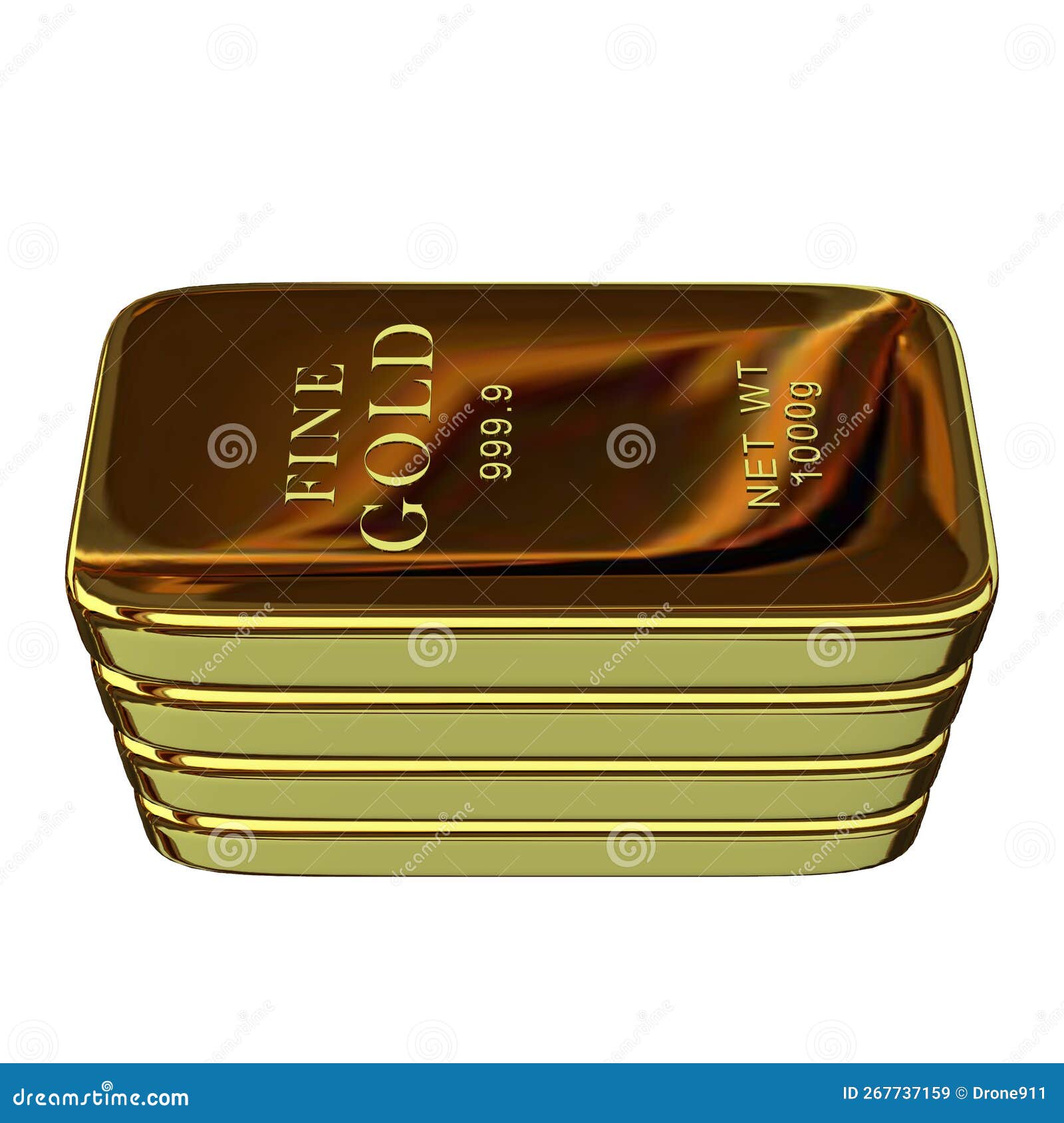 Four Golden Bars, Abstract Design, Geometric Shapes, Transparent ...