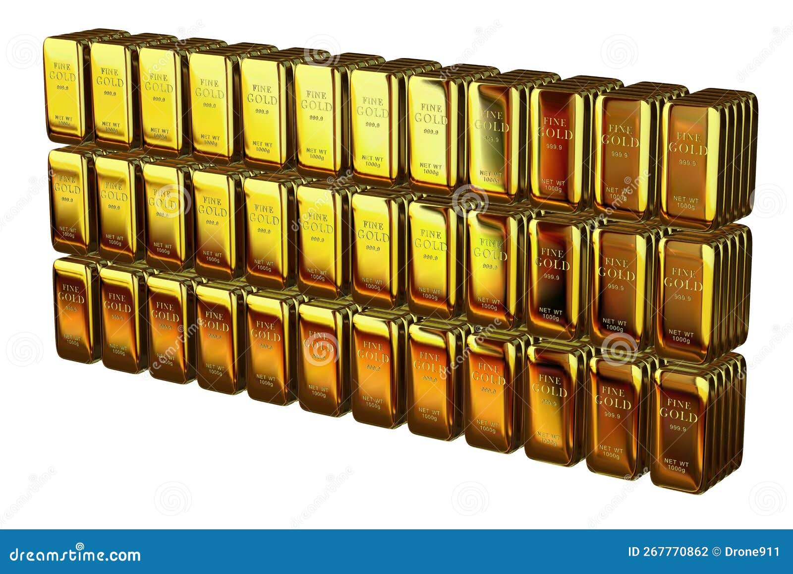 Slab of Golden Bars, Abstract Design, Geometric Shapes, Transparent ...