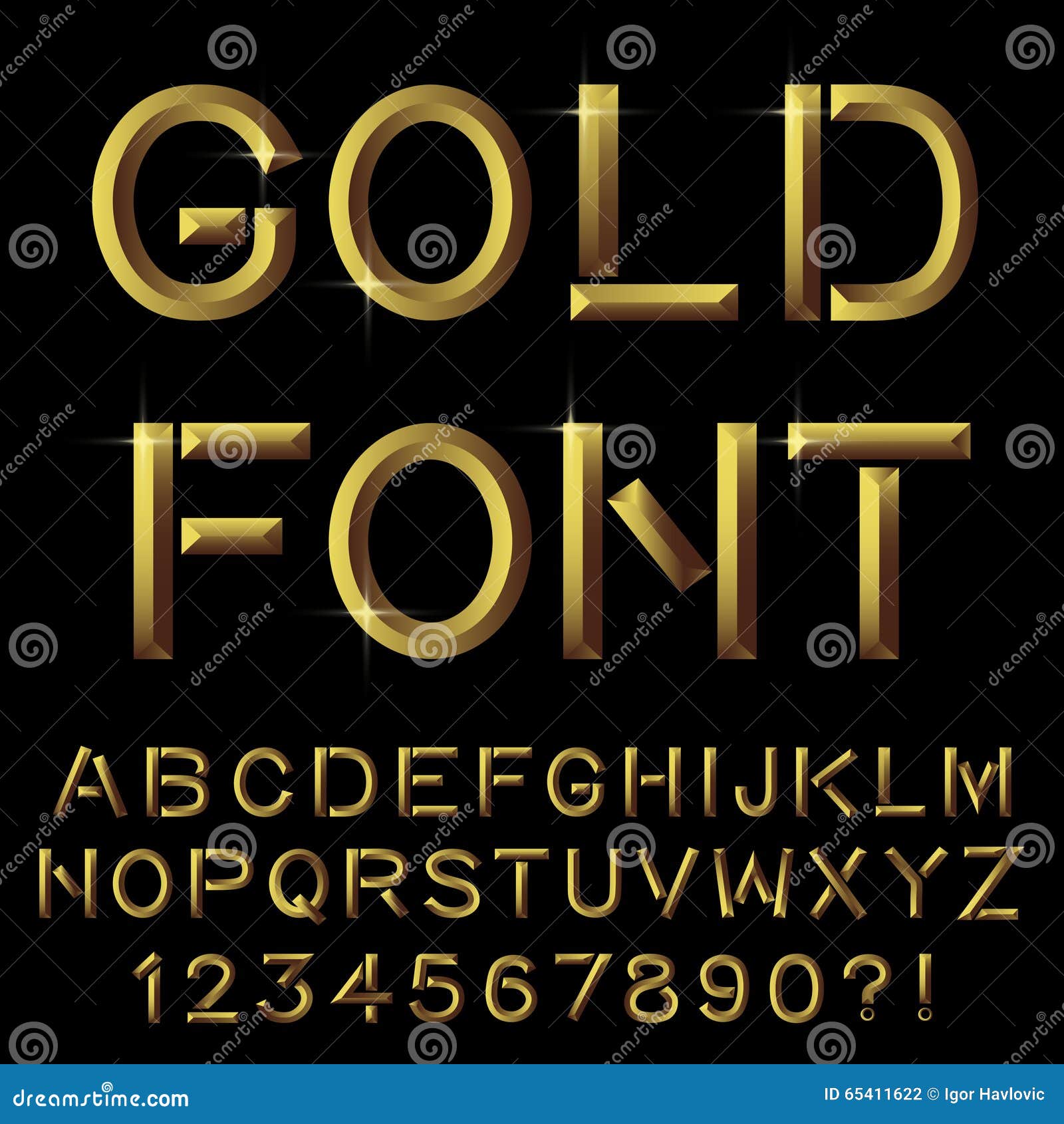 Golden bars alphabet. stock vector. Illustration of case - 65411622