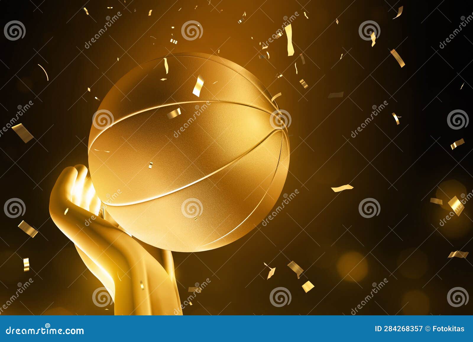 Golden Basketball on 3d Illustrations Stock Illustration - Illustration ...