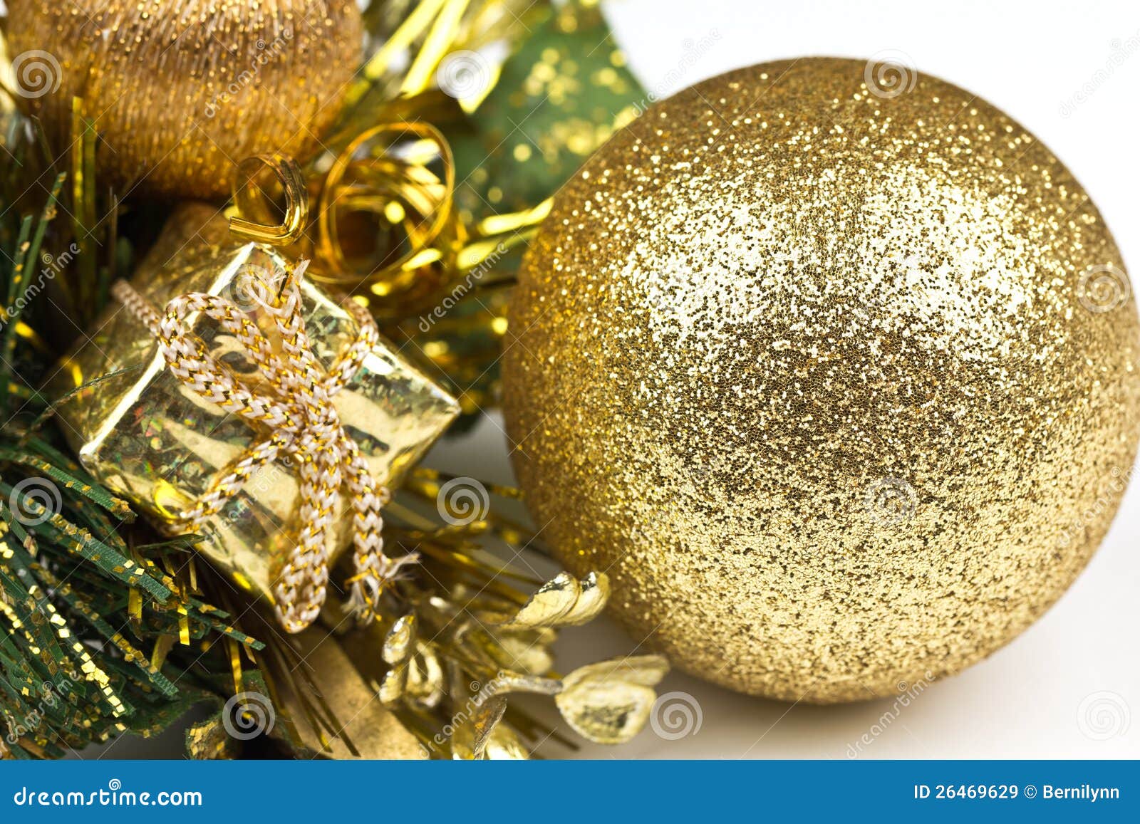 Golden Bauble stock image. Image of seasonal, celebration - 26469629