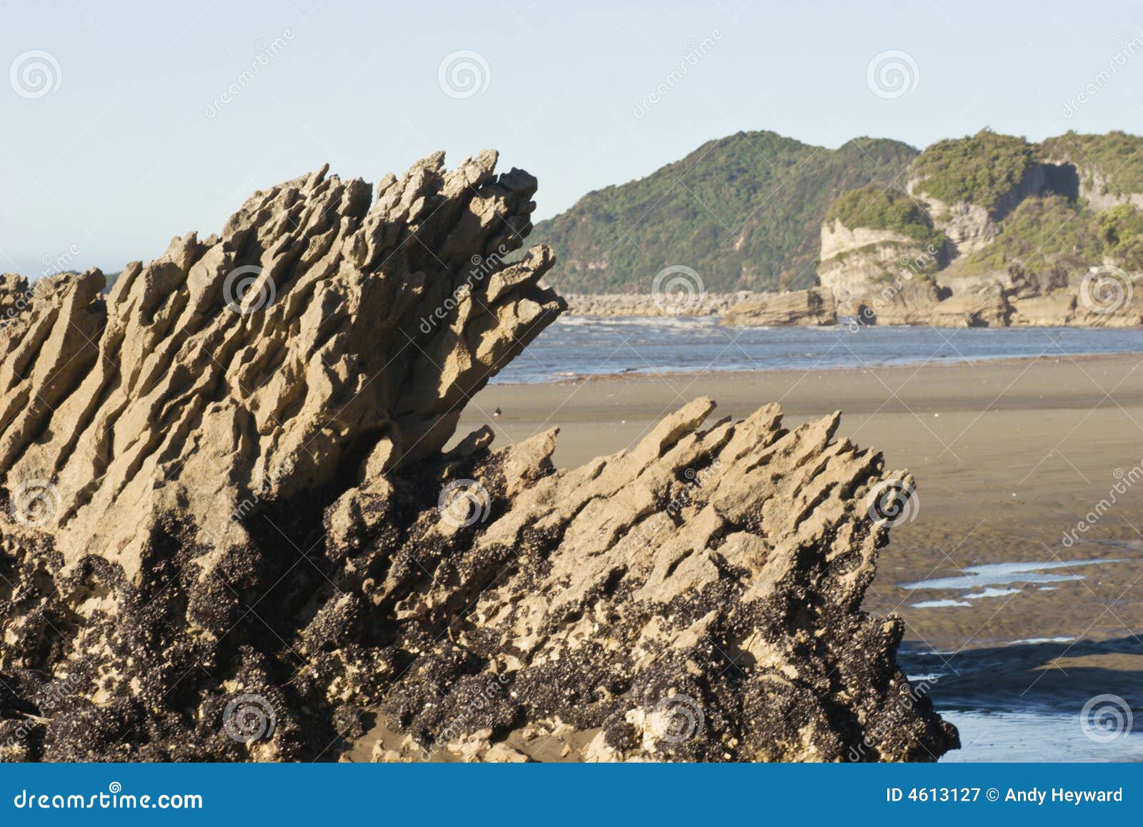 Golden Bay stock image. Image of nature, rock, beach, golden - 4613127