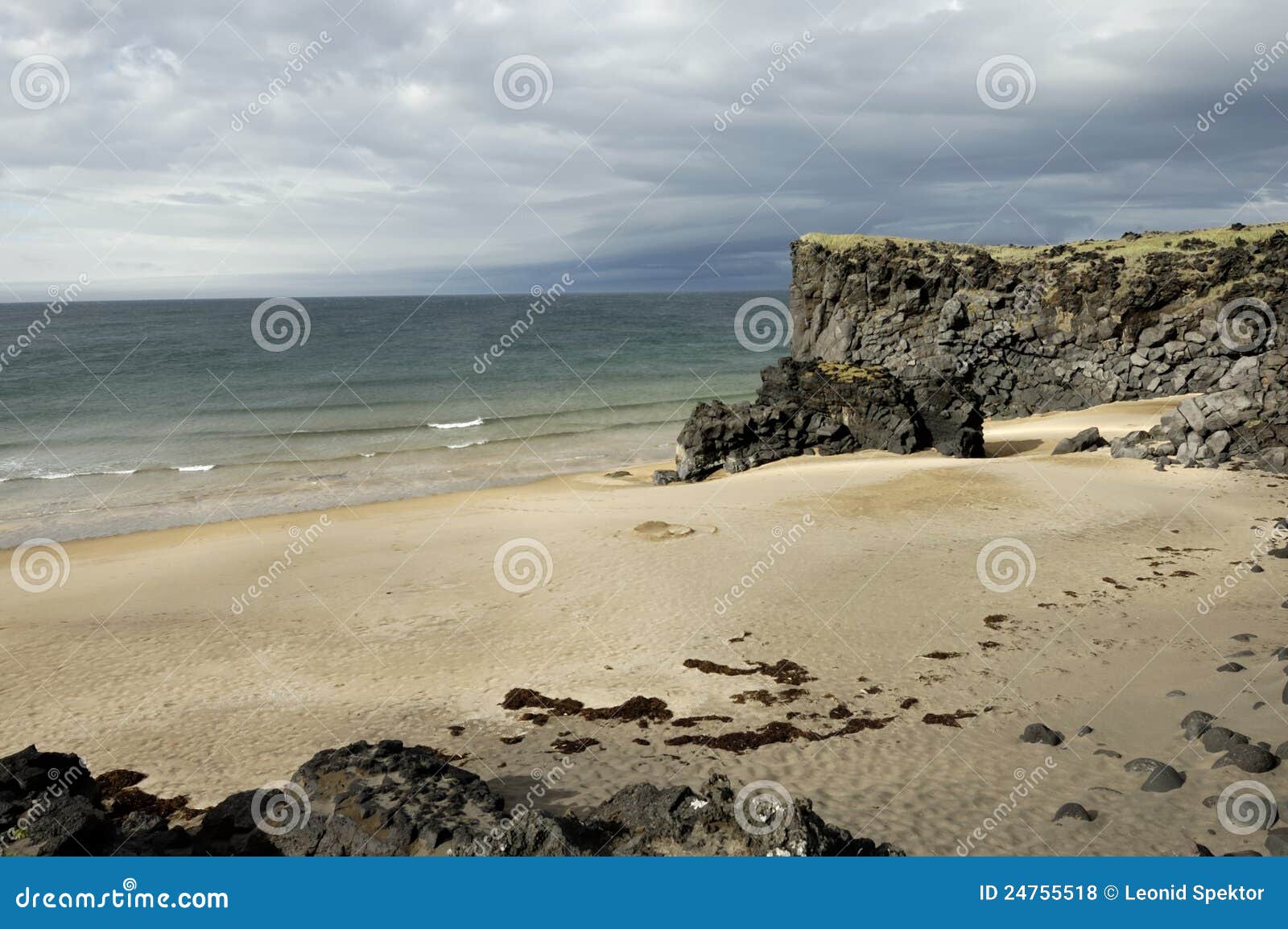 Golden Beach at Skardsvik, Iceland Stock Photo - Image of water, europe ...