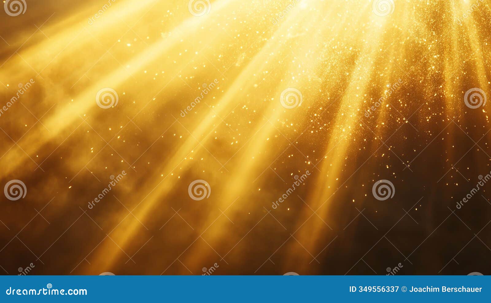 Golden Beams of Light with Scattered Sparkles Effect. Stock Image ...