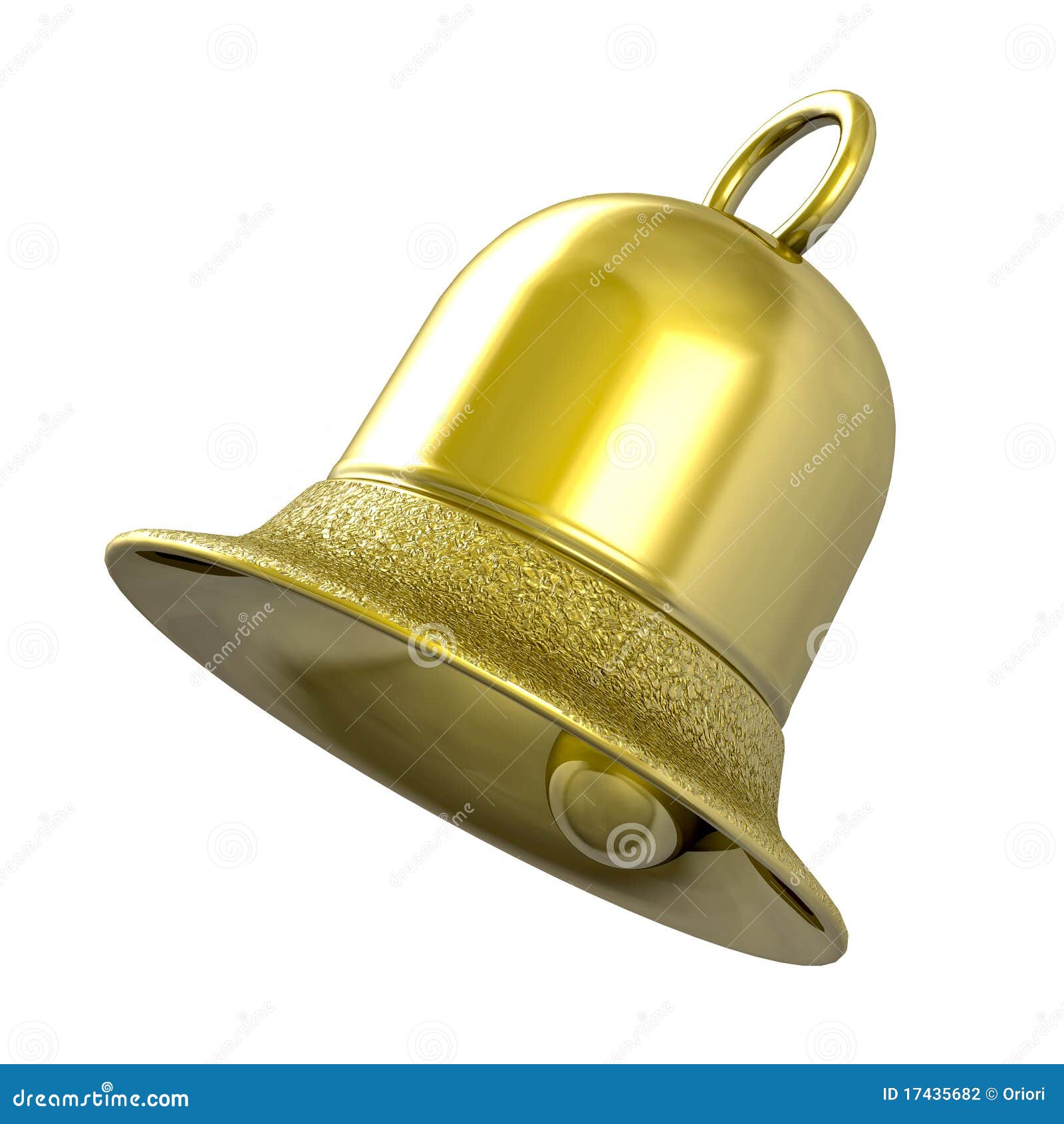 Golden bell stock illustration. Illustration of object - 17435682