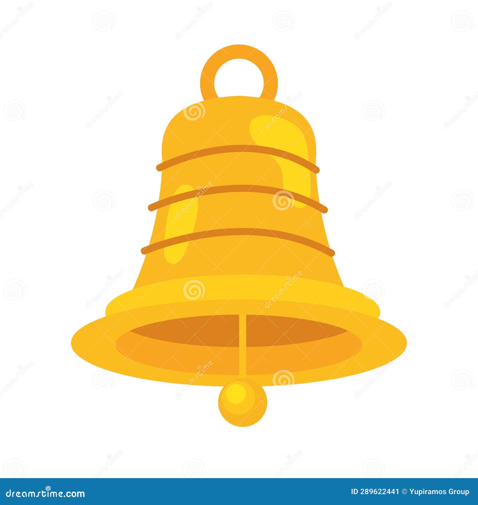 Golden bell hanging bright stock illustration. Illustration of vector ...