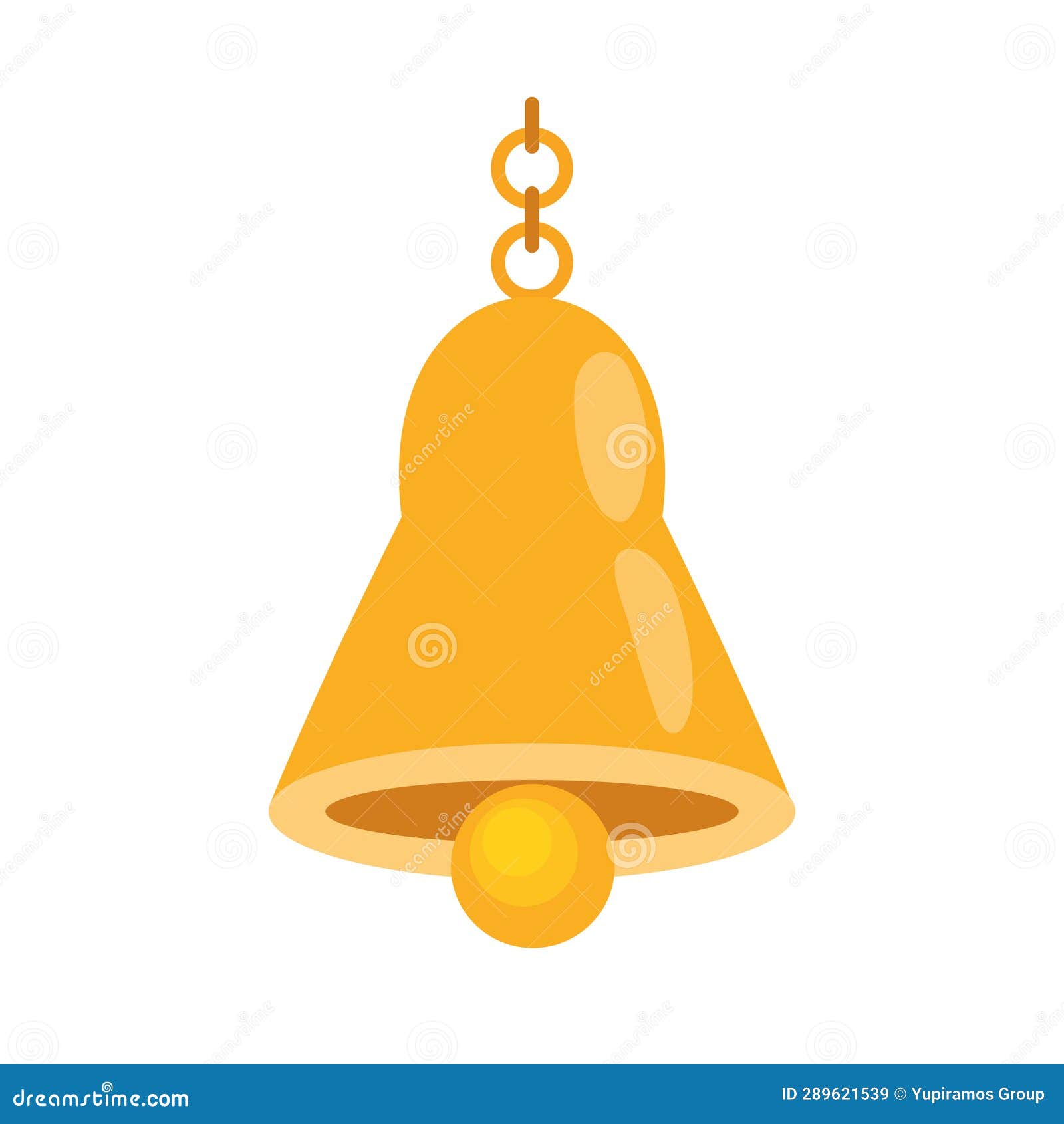 Golden bell hanging design stock illustration. Illustration of gold ...