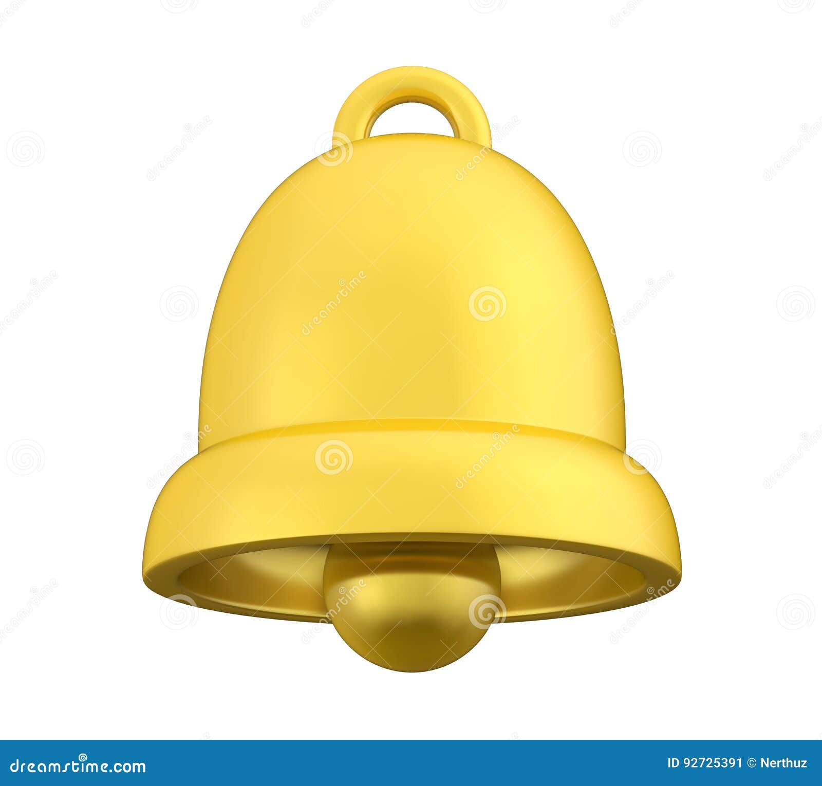Golden Bell Isolated stock illustration. Illustration of celebration ...