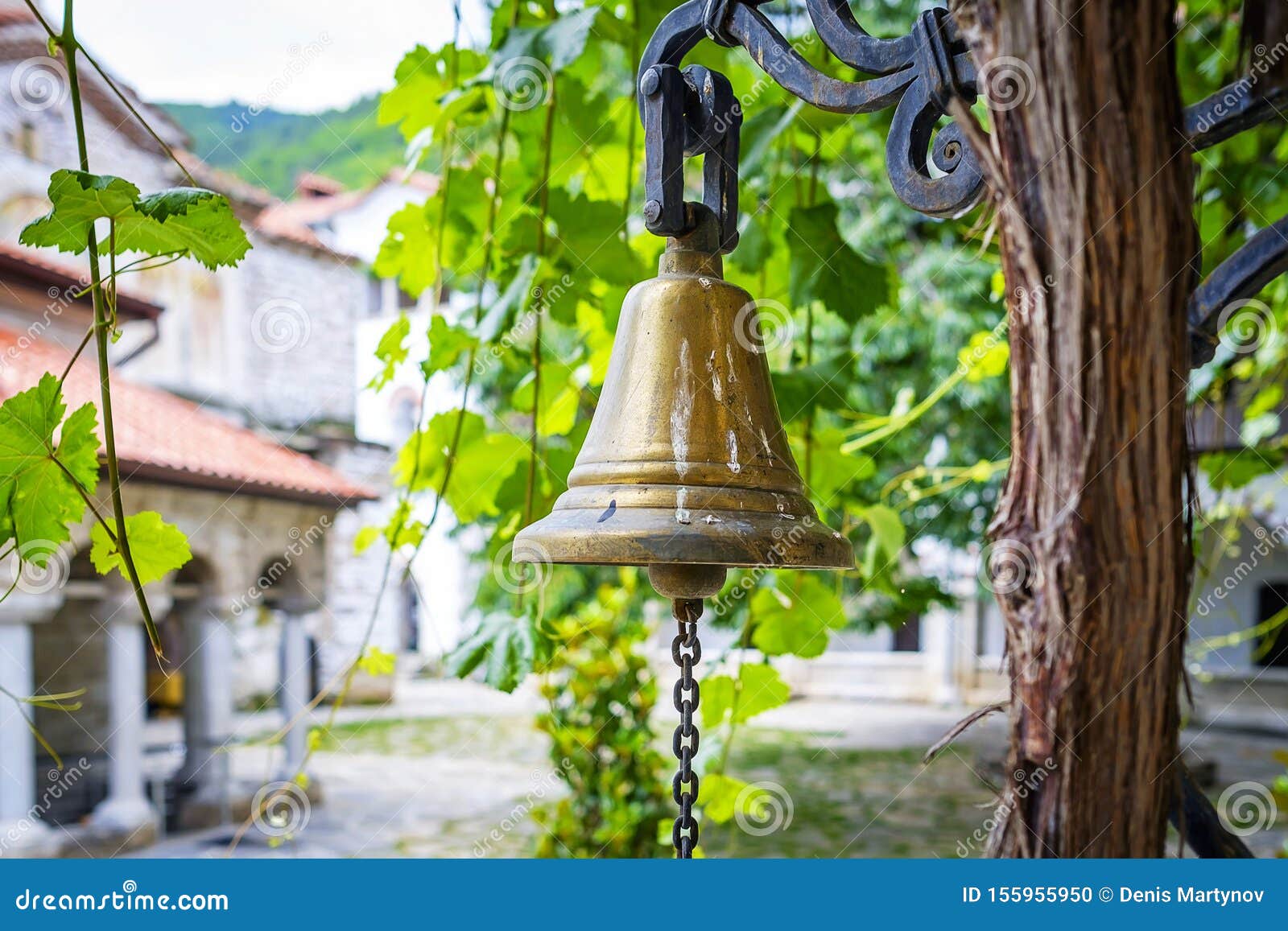 Golden bell on a tree 2 stock photo. Image of color - 155955950