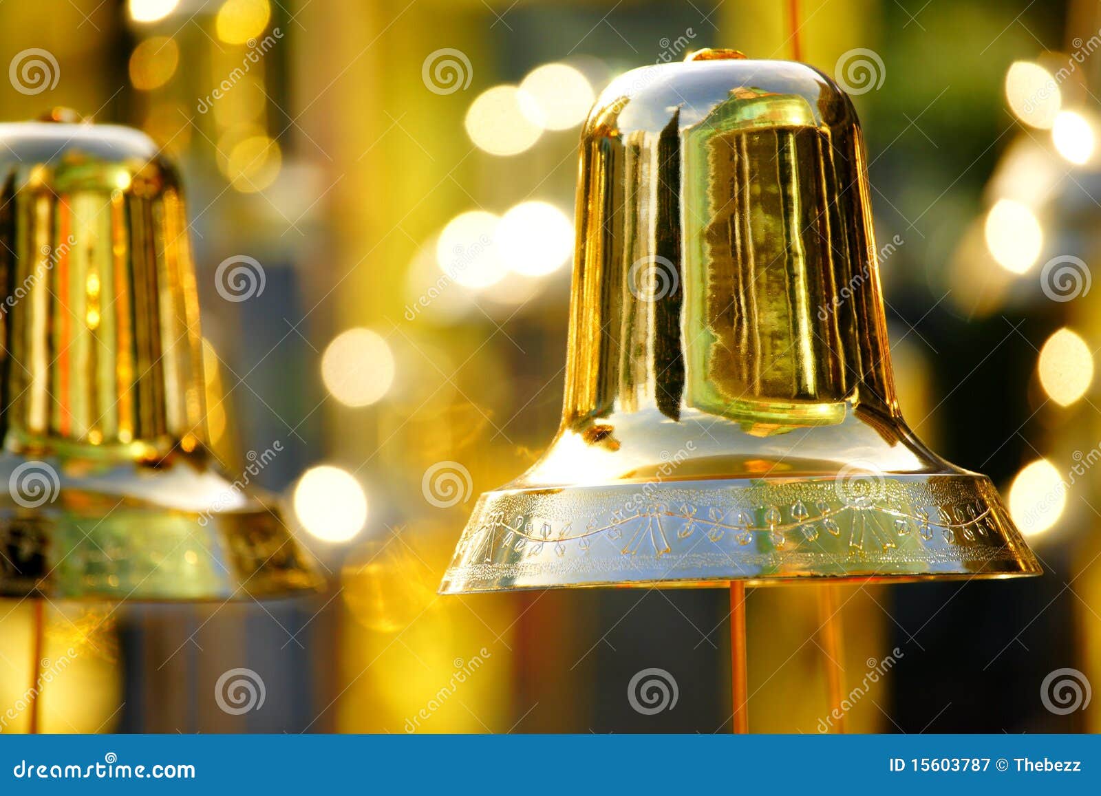 Golden Bells stock image. Image of bless, greeting, christmas - 15603787