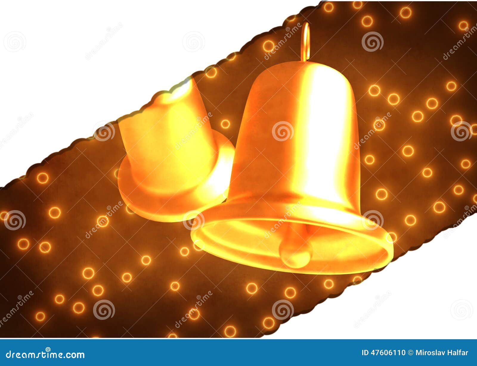 Golden Bells on Abstract Background Stock Photo - Image of abstract ...